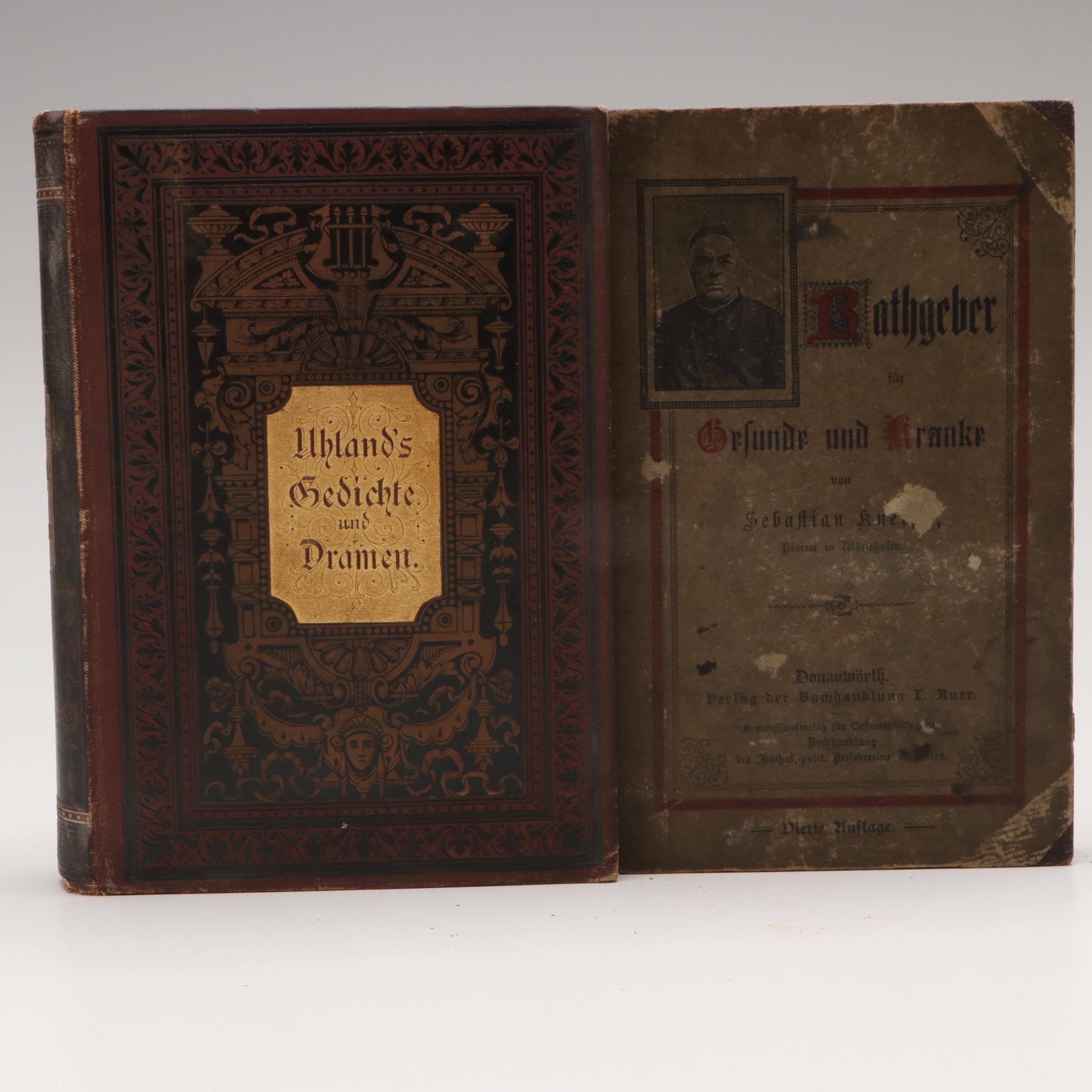 "Amaranth" by Oscar von Redwitz and Other German Books, Late 19th/Early ...