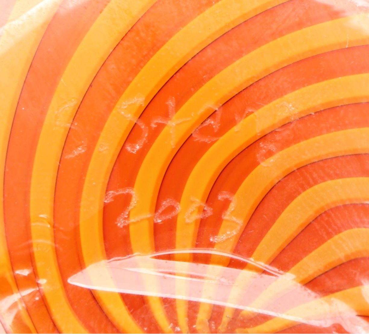 Sam Stang Pink and Orange Optic Studio Art Glass Vase, 2003 | EBTH