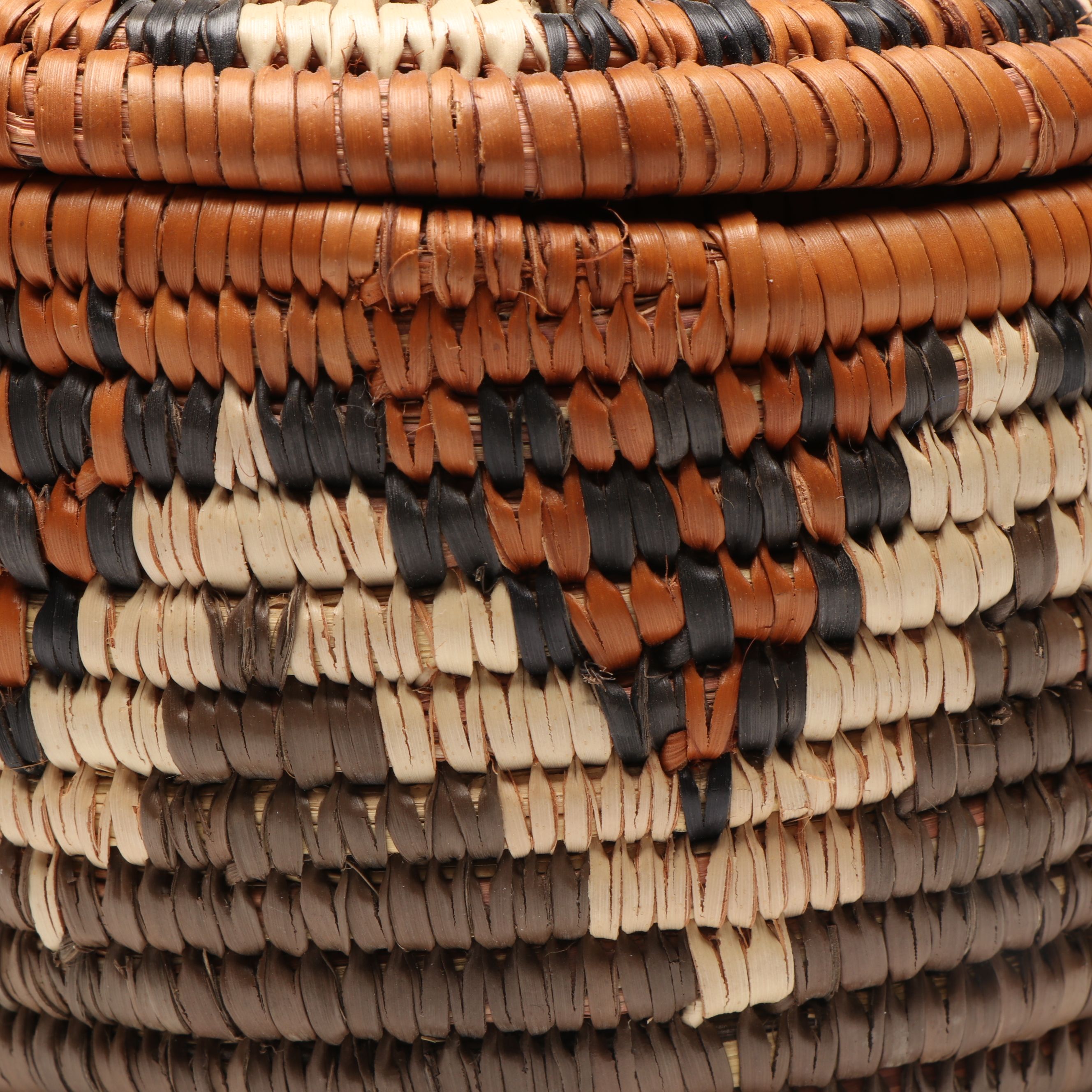 Katrina Mealu and Other Zulu Artisan Crafted Ilala Palm Lidded Baskets ...