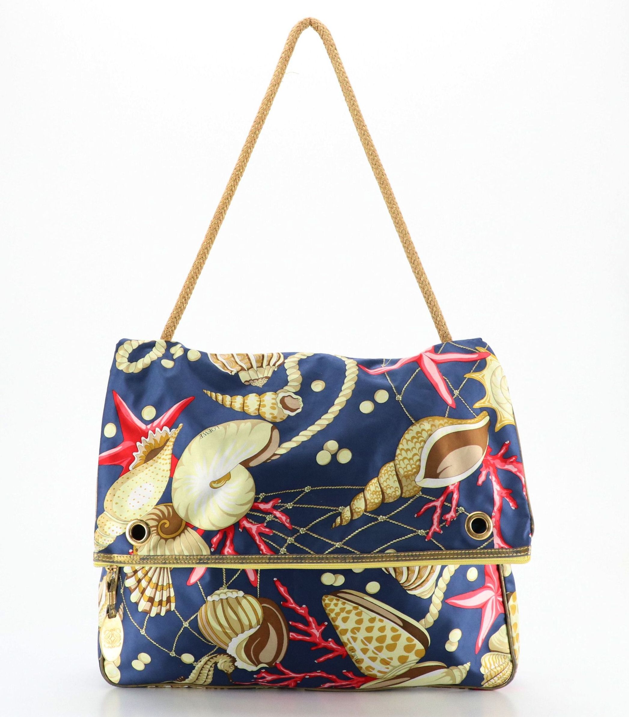 Loewe x Paula's Ibiza Marine Life Printed Fold-Over Beach Bag with ...