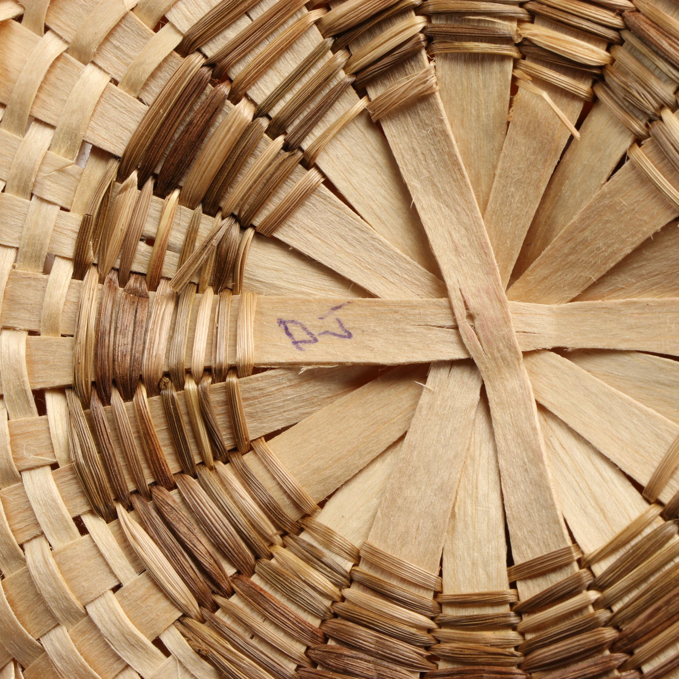 Denise Jock Mohawk Handwoven Black Ash and Sweetgrass Basket | EBTH