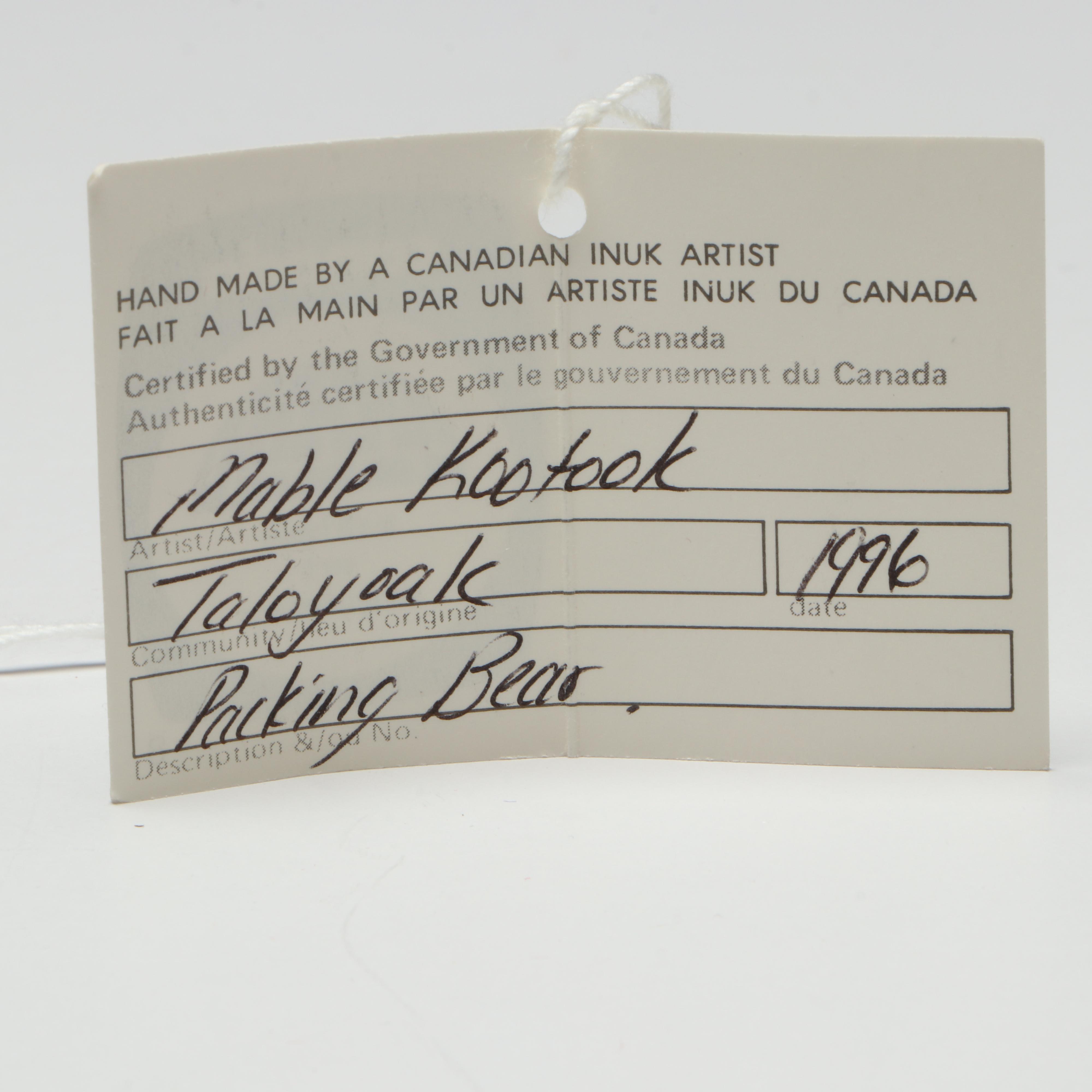 Vintage Inuit Taloyoak Handmade Wool Packing Bears | EBTH