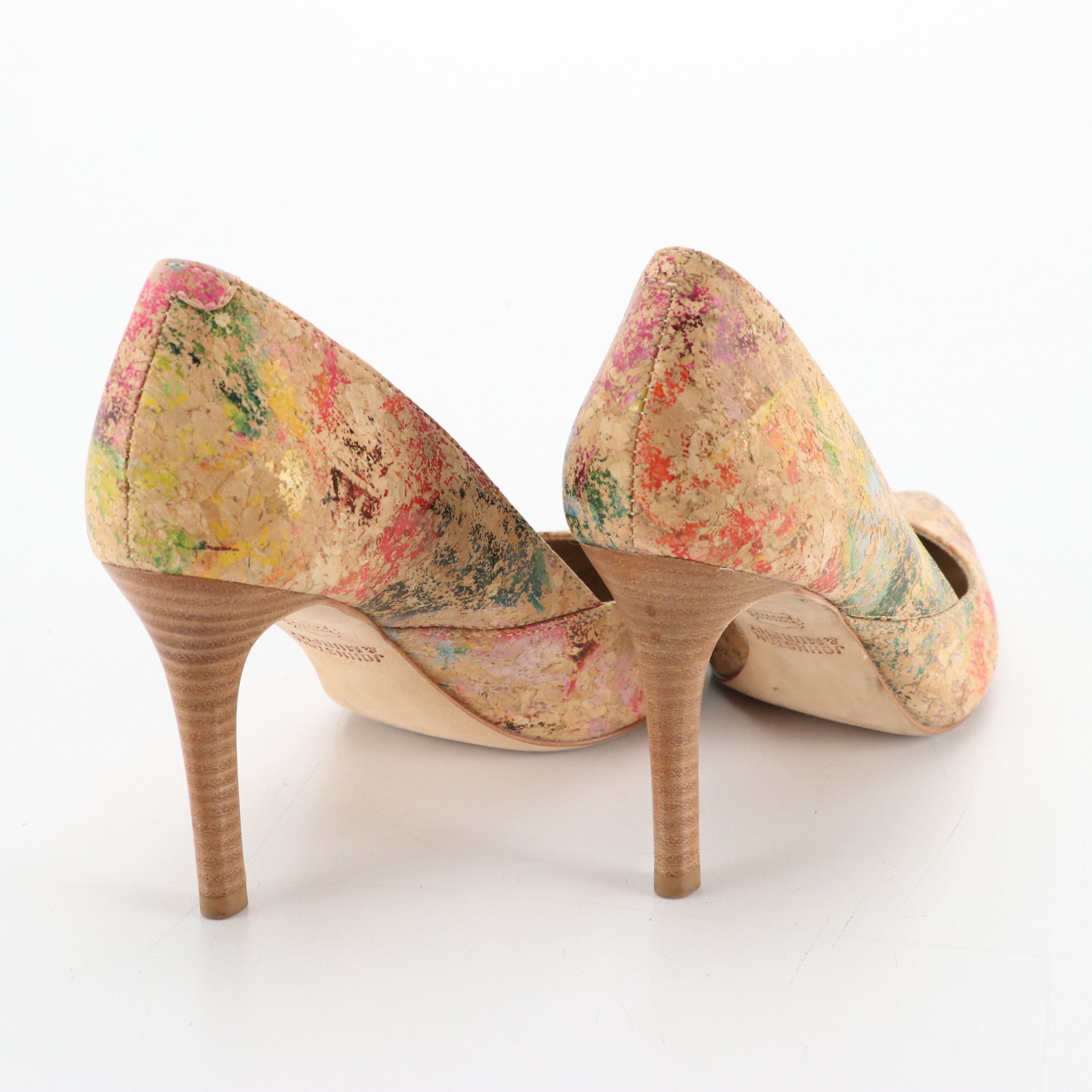 Johnston & Murphy Multicolor Painted Cork Pumps | EBTH