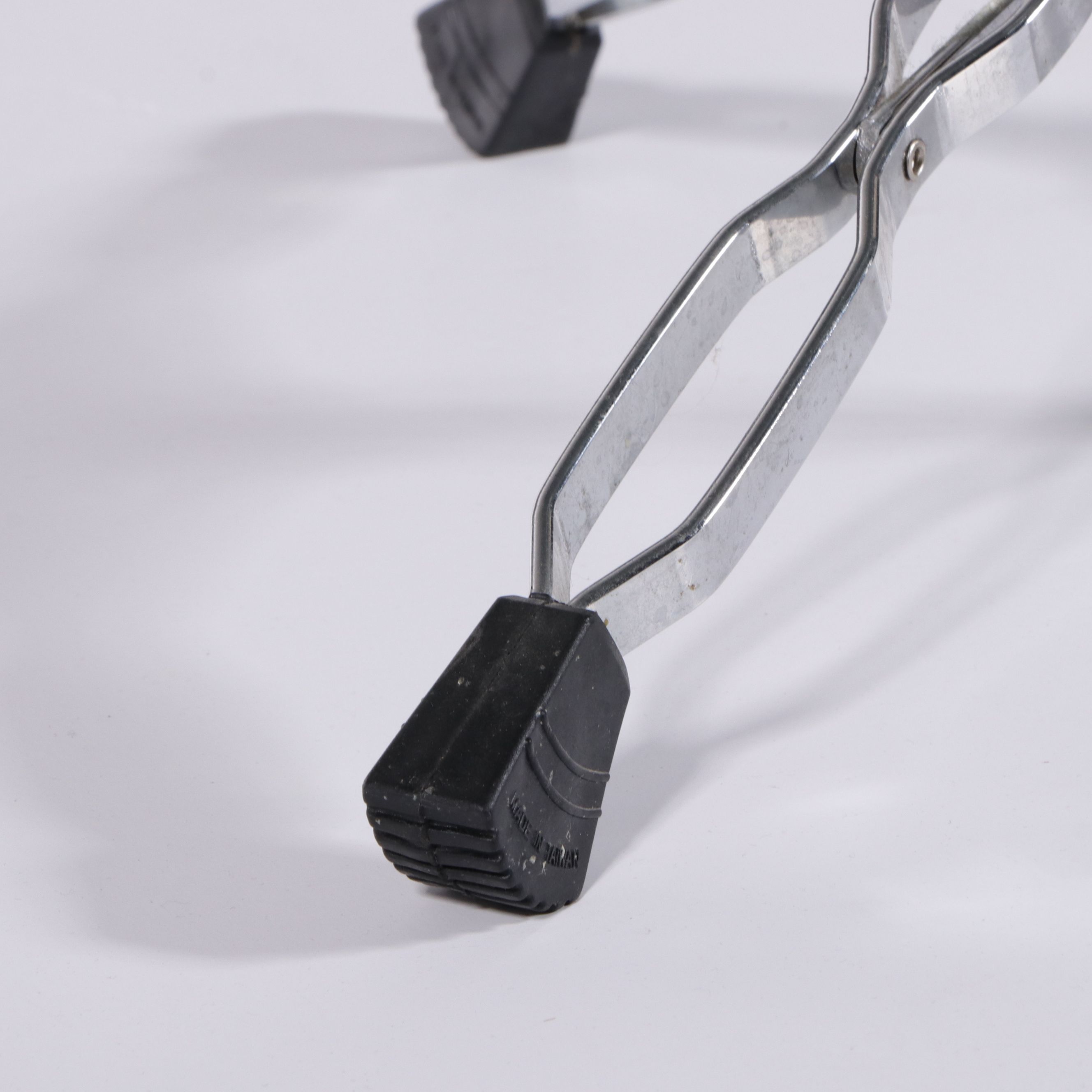 Contemporary Chromed Metal Glass Top Side Table | EBTH