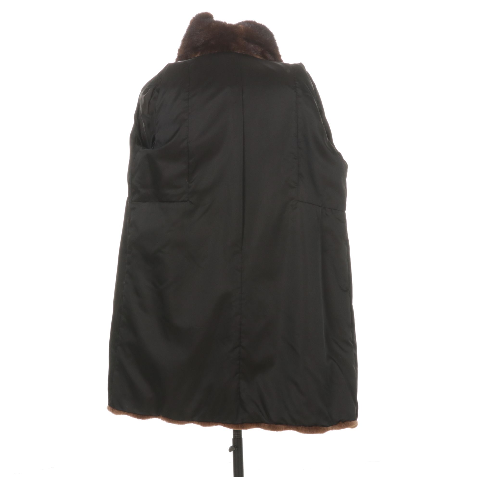 Sheared Mink Fur Stroller with Mink Fur Trim Collar and Cuffs | EBTH