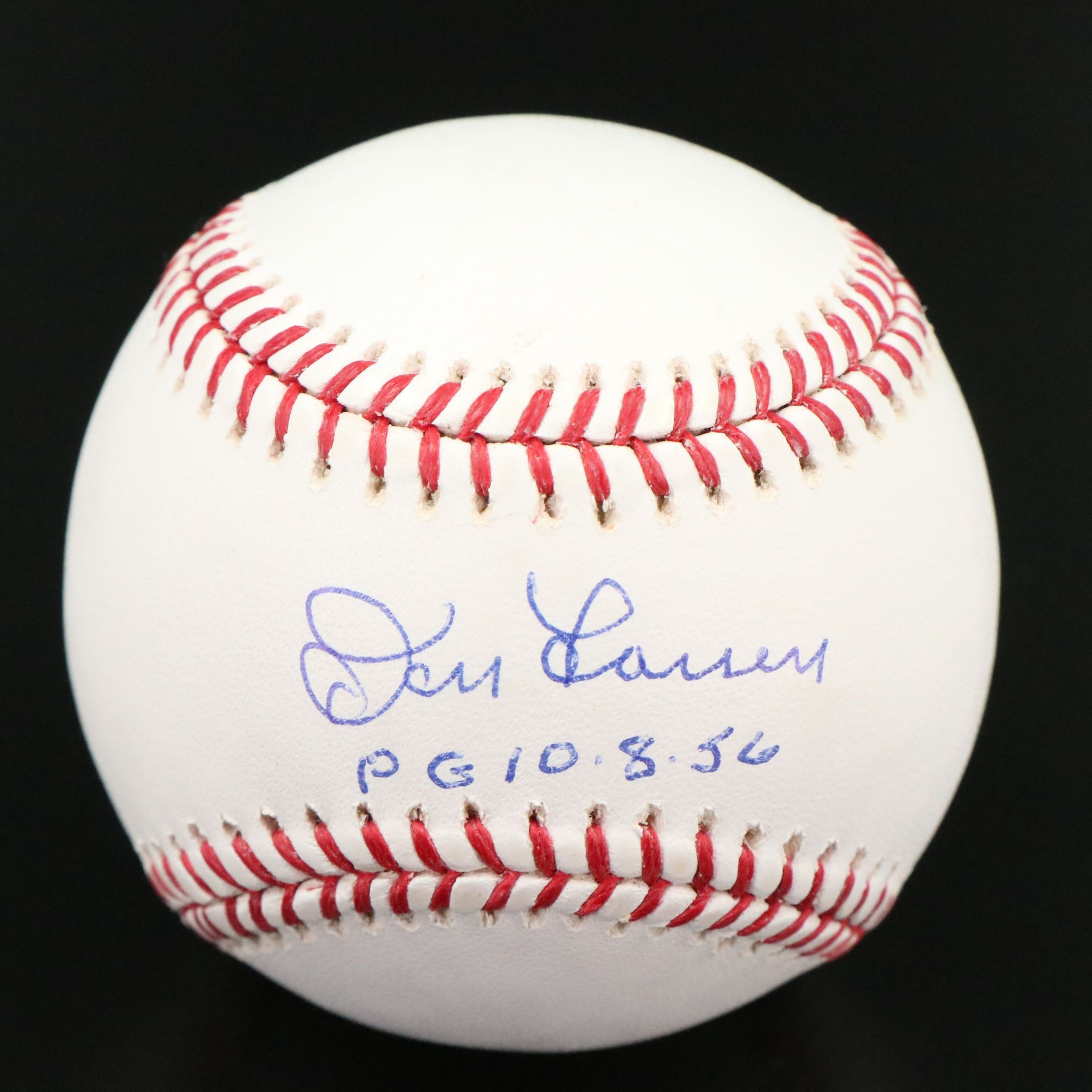 Don Larsen Signed "PG 10-8-56" Rawlings Official Major League Baseball ...