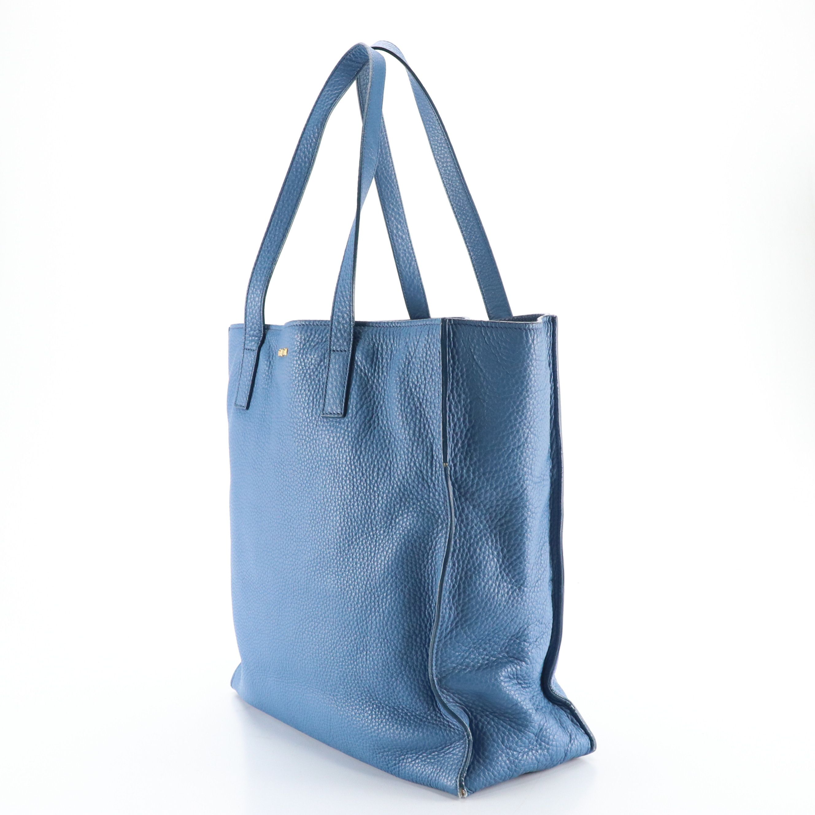 Miu Miu Large Tote Bag in French Blue Grained Calfskin Leather | EBTH