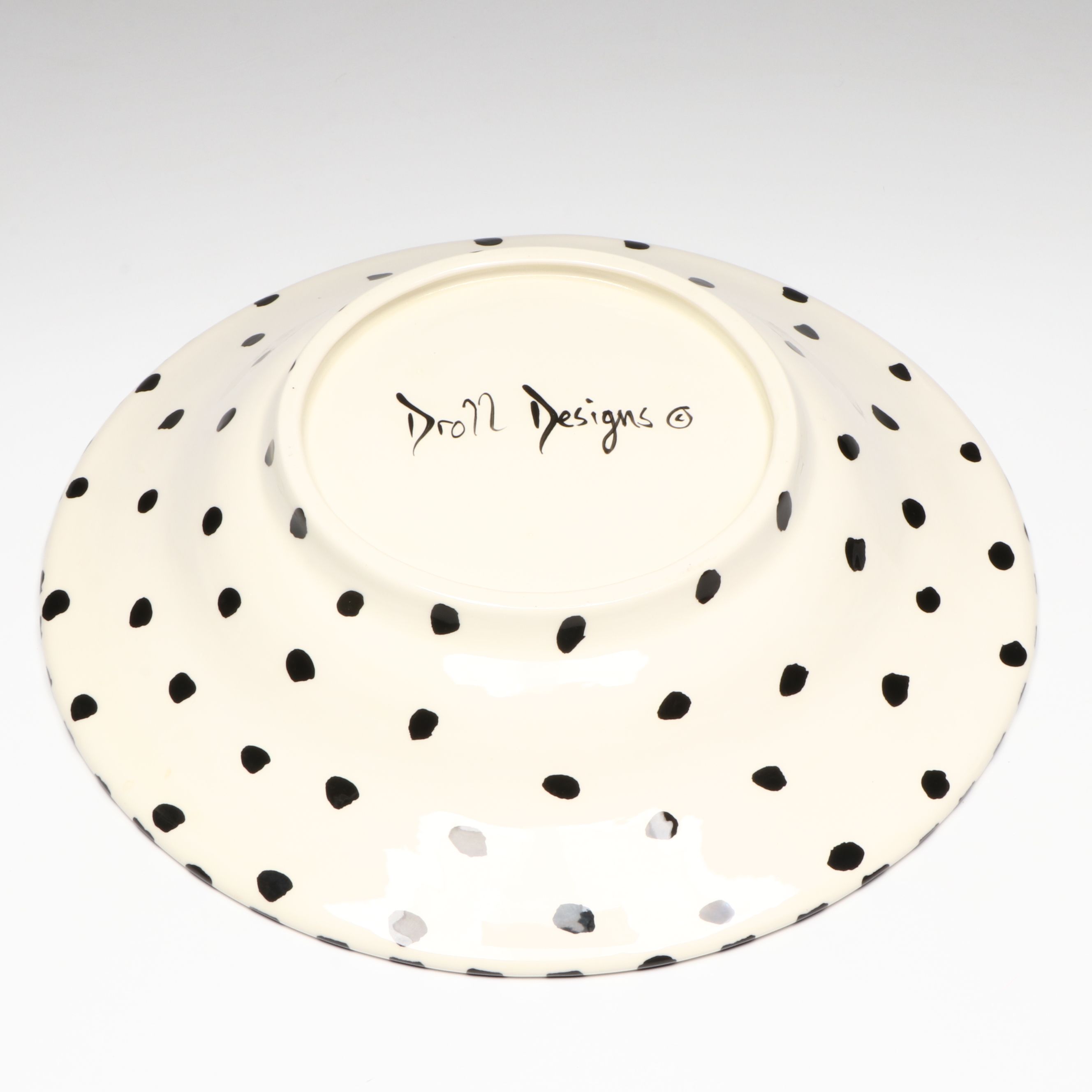 Droll Designs Hand-Painted Vegetable Motif Serving Bowls | EBTH