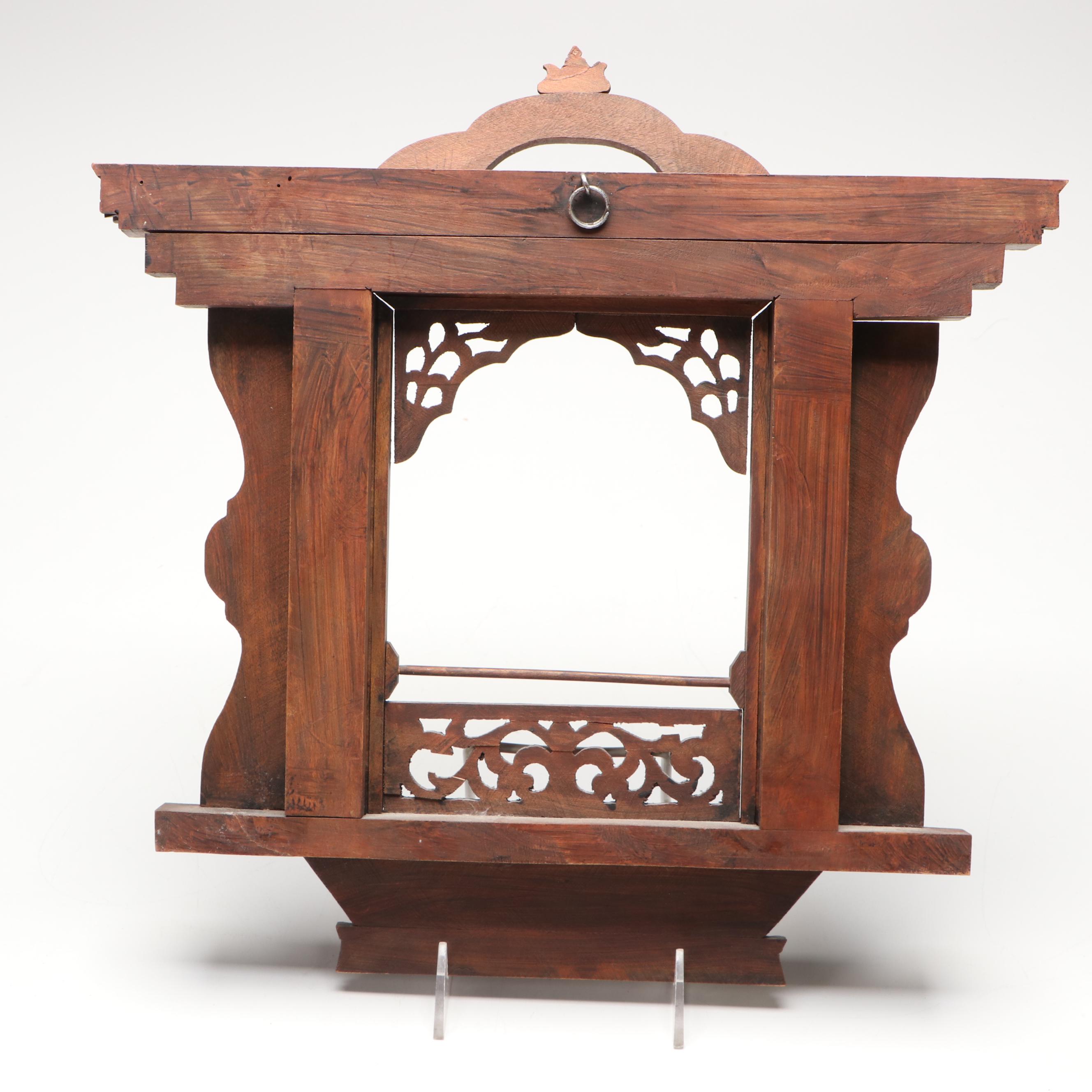 Nepalese Hand-Carved Wooden Jharokha Temple Frame | EBTH