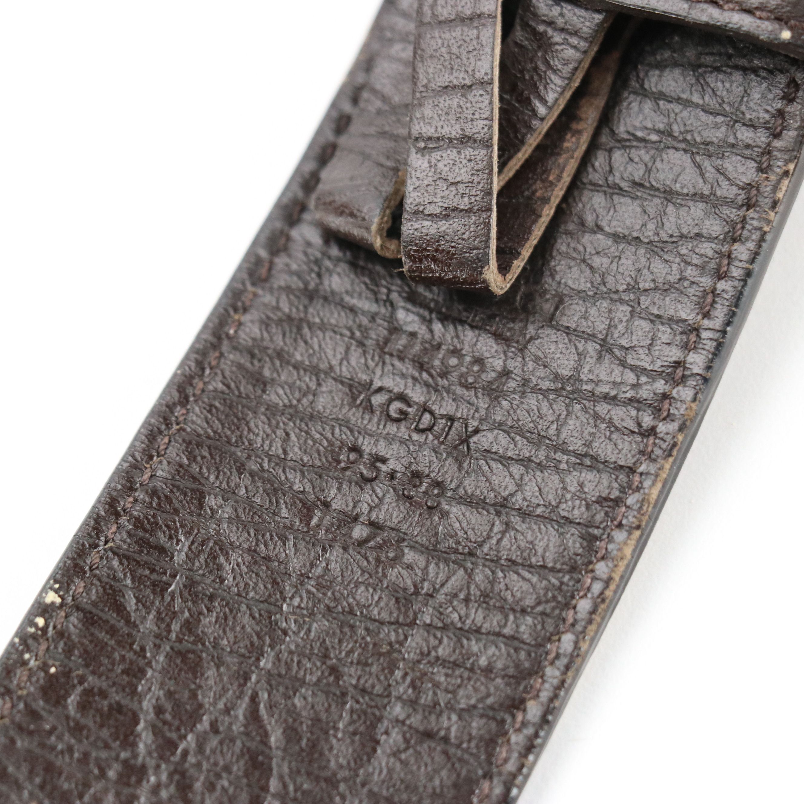 Gucci Interlocking GG Belt in GG Supreme Canvas and Leather | EBTH