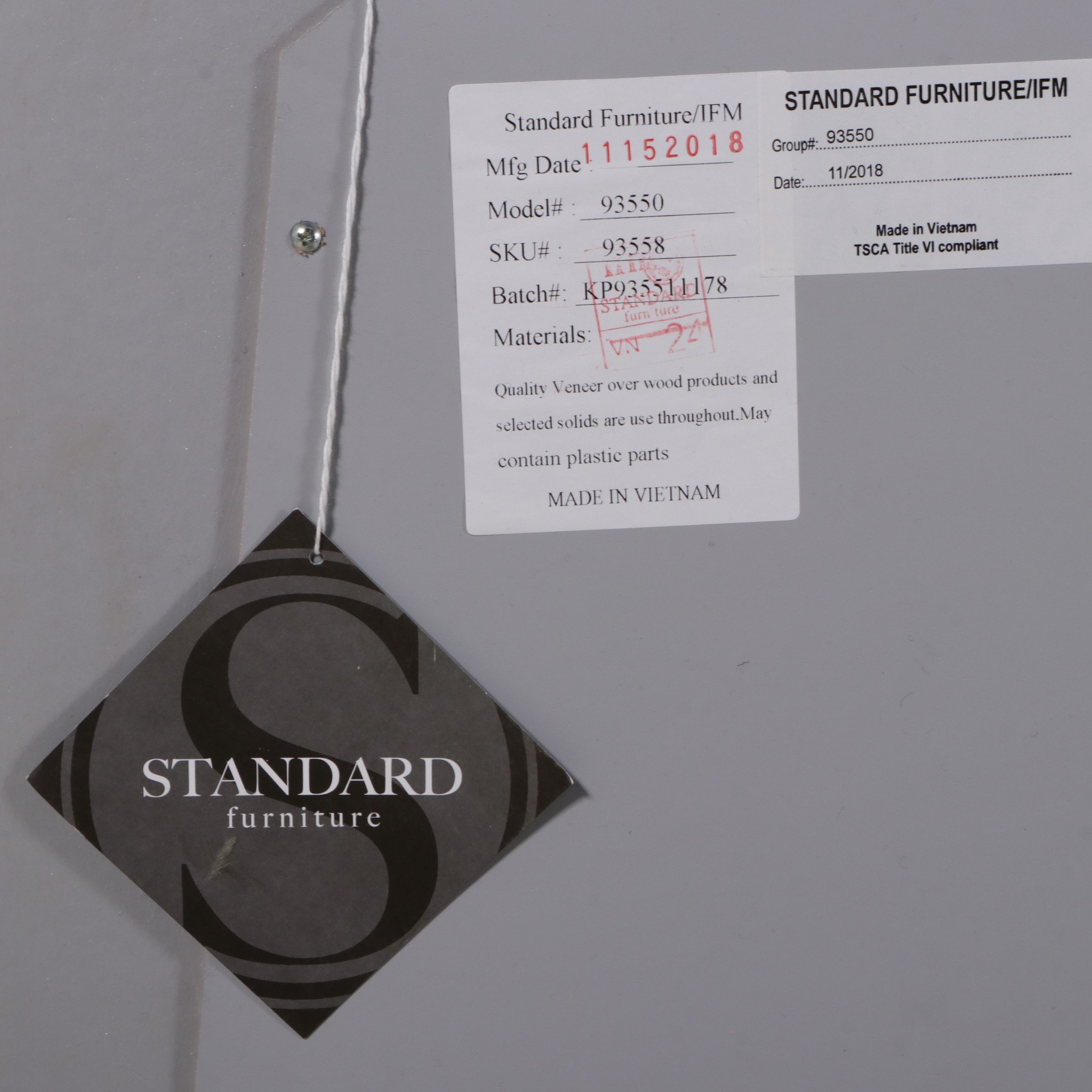 Standard Furniture French Style Silver Painted Wooden Dresser and Chest ...