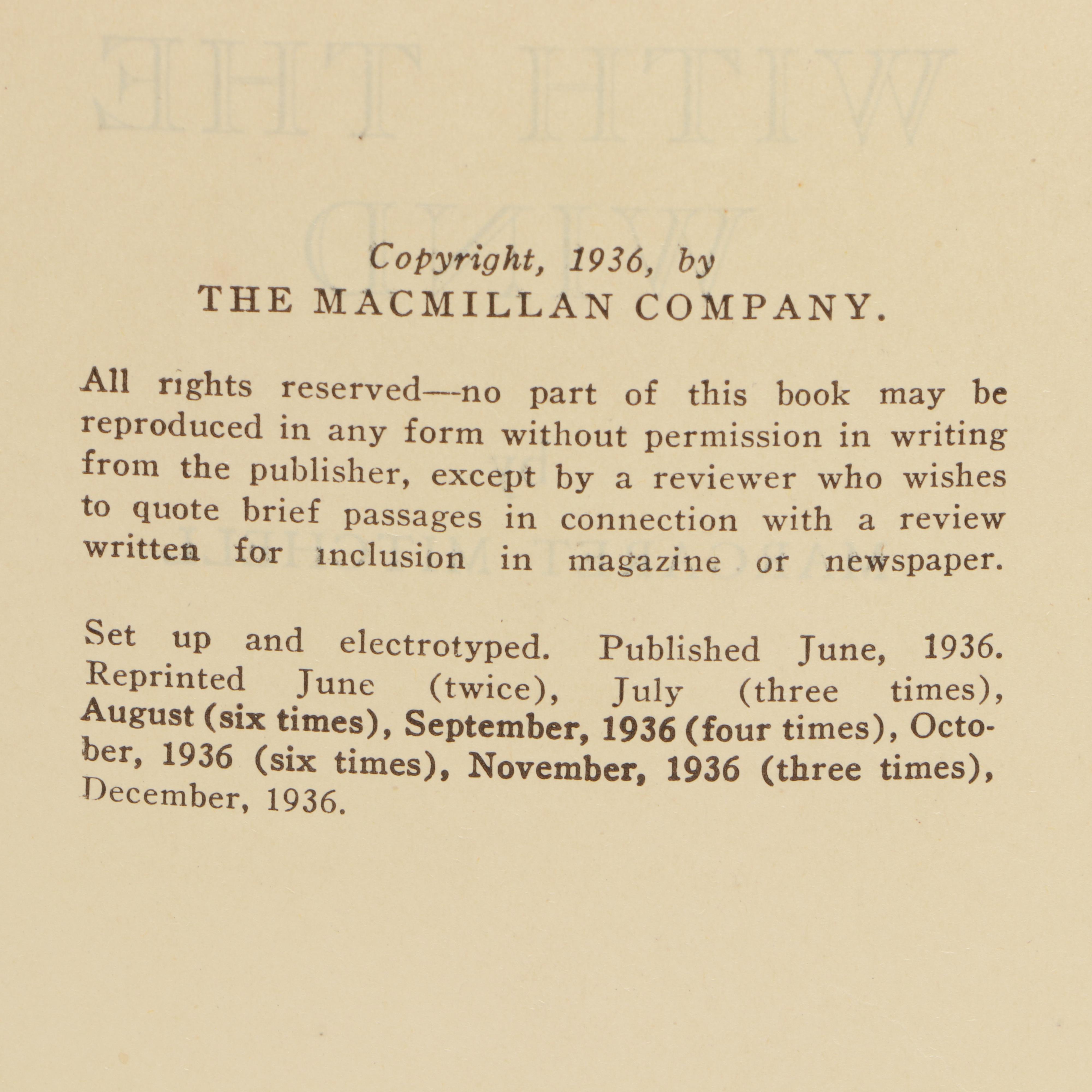 Book Club Edition "Gone with the Wind" by Margaret Mitchell, 1936 | EBTH