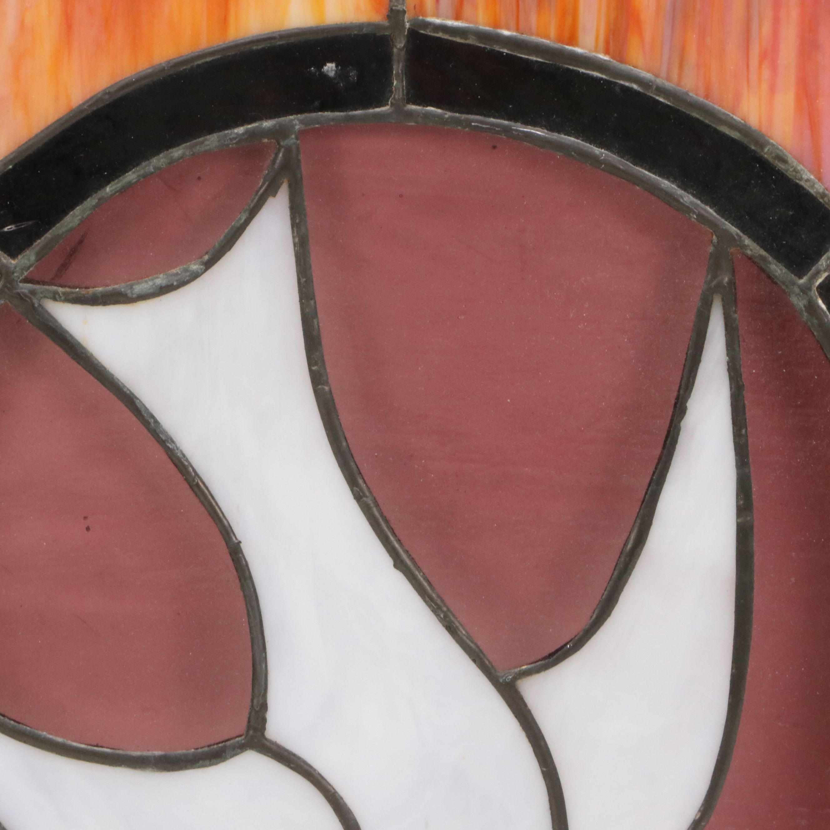 Slag and Stained Glass Panel Depicting Diving Dove | EBTH