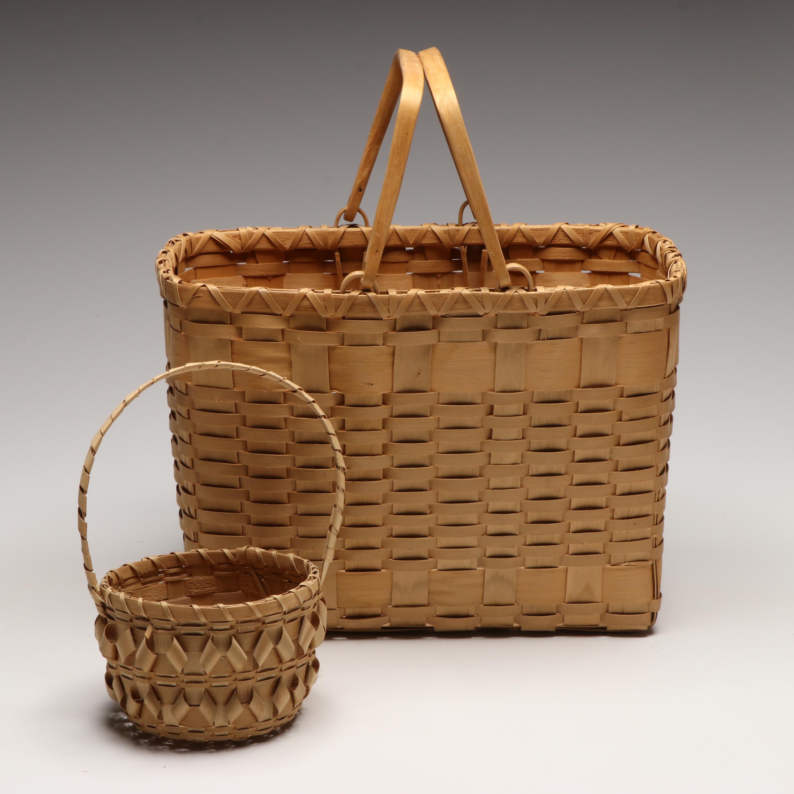 Cecelia Sunday Mohawk Black Ash Baskets | EBTH