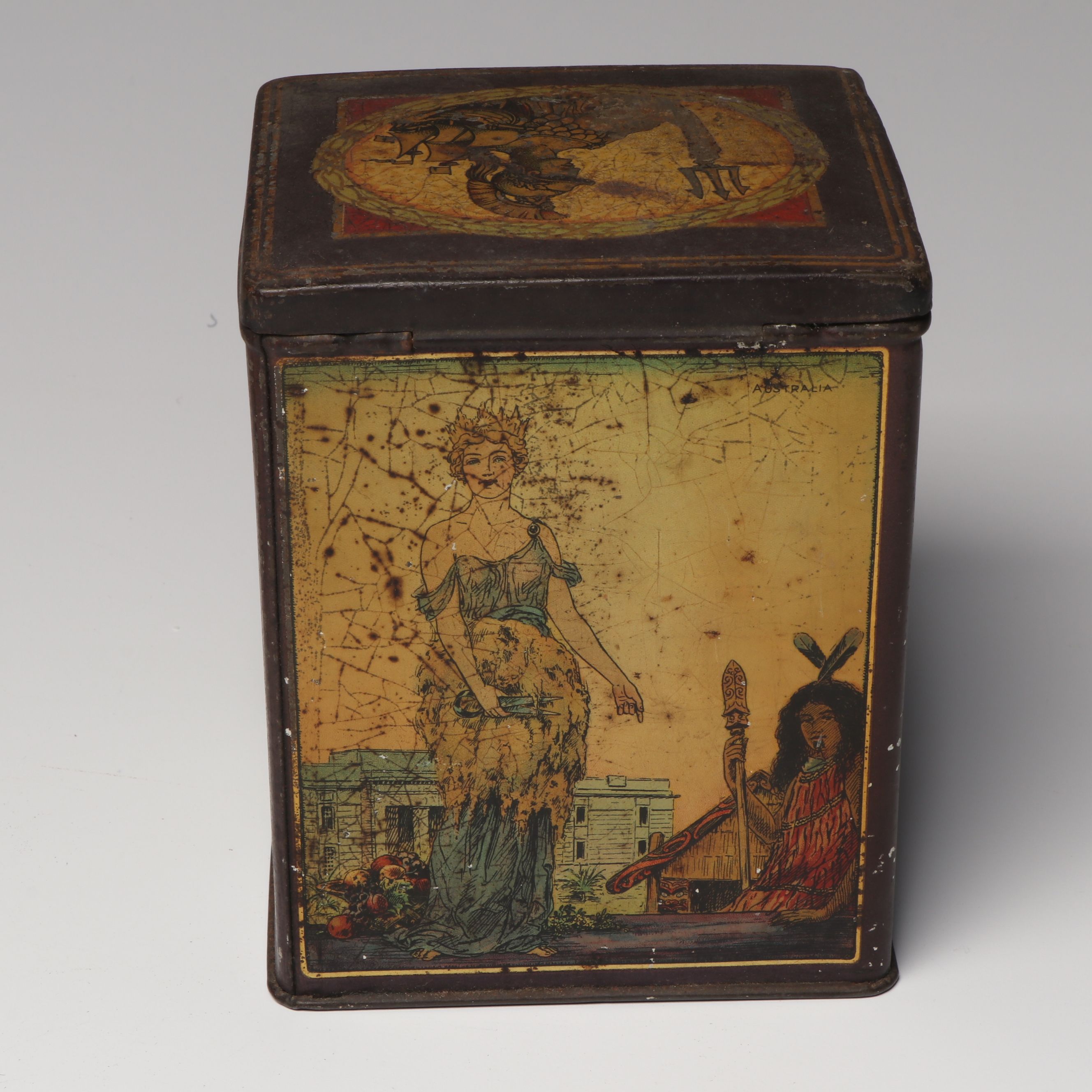 Vintage Tea Tins, Theater Binoculars, Philips Light Bulb Pocket Mirror ...