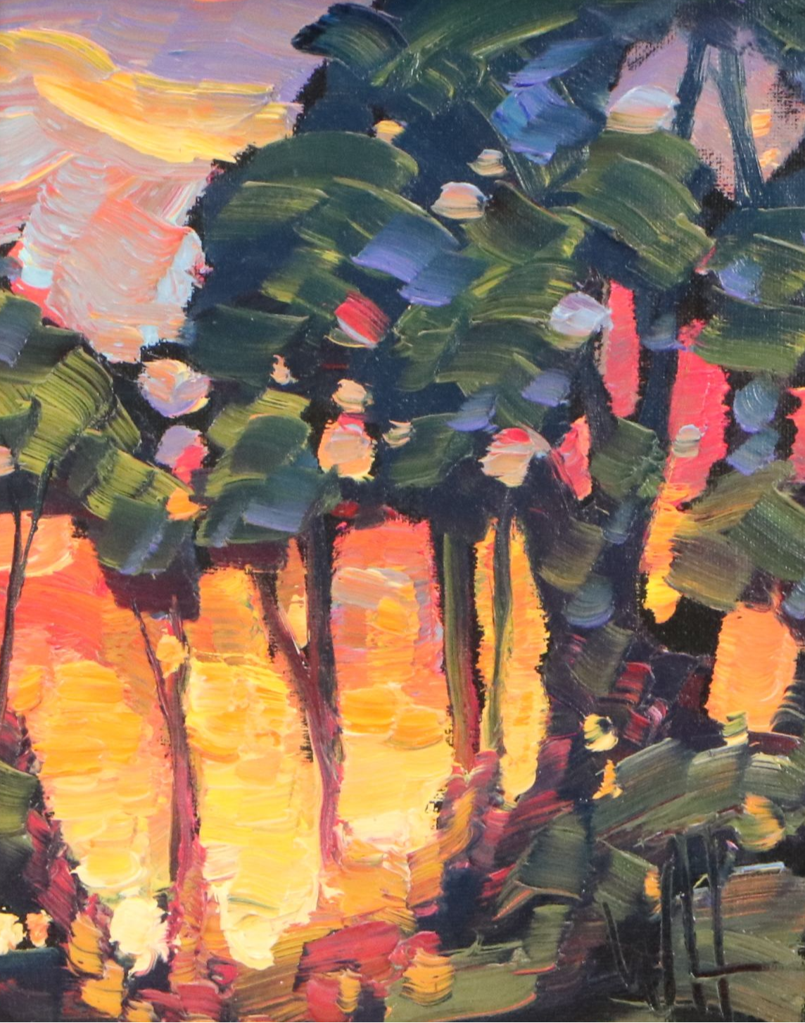 William Hawkins Sunset Landscape Oil Painting, 2025 | EBTH