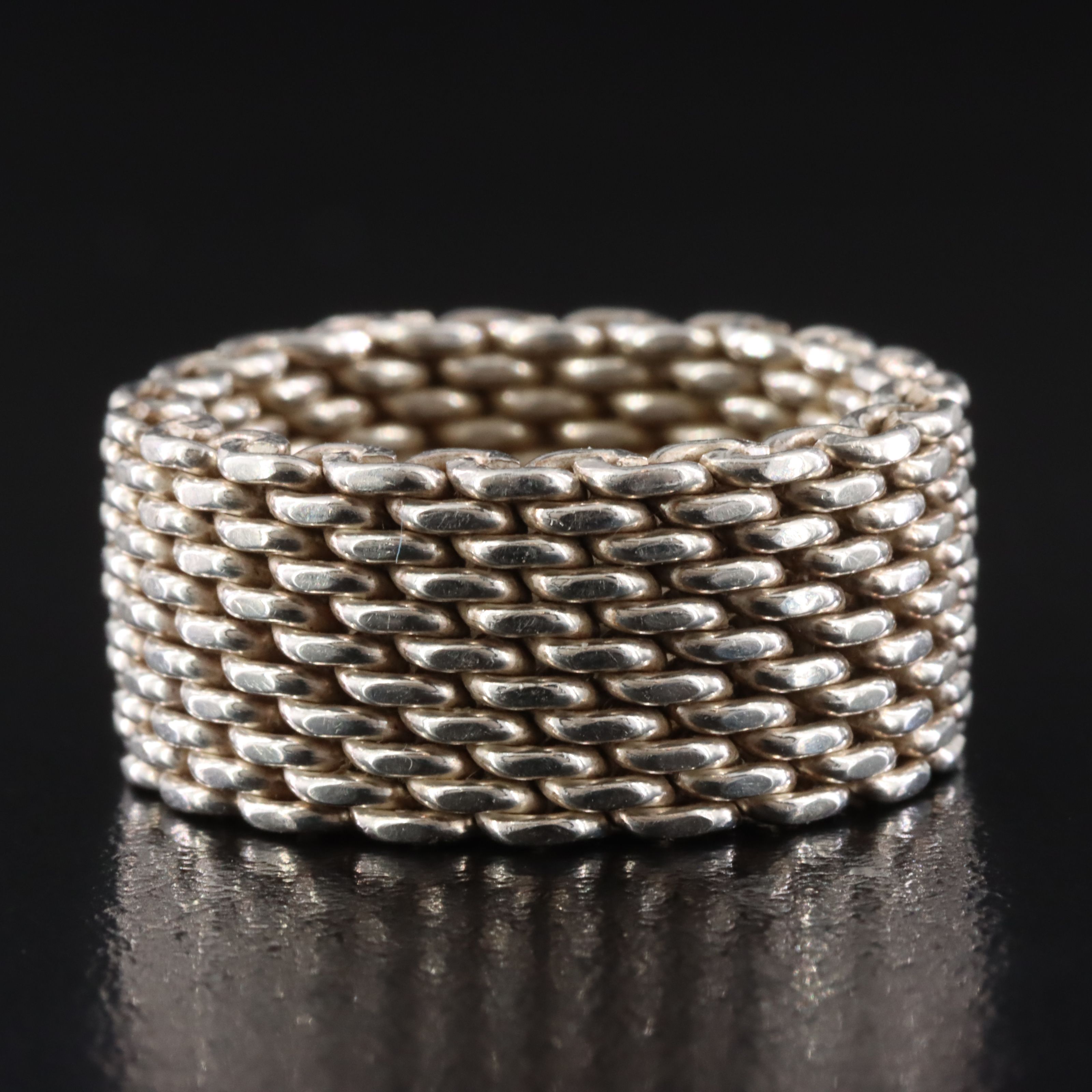 Tiffany & Co. Somerset Sterling Mesh Ring | EBTH