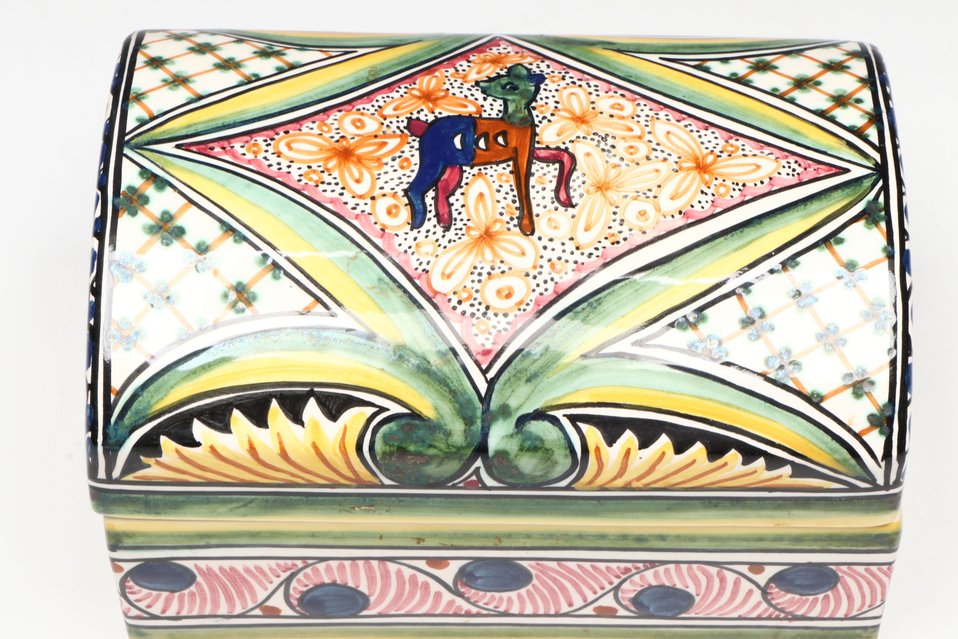 Hand-Painted Portuguese Dome Top Box, Russian Folklore Lacquered Box ...