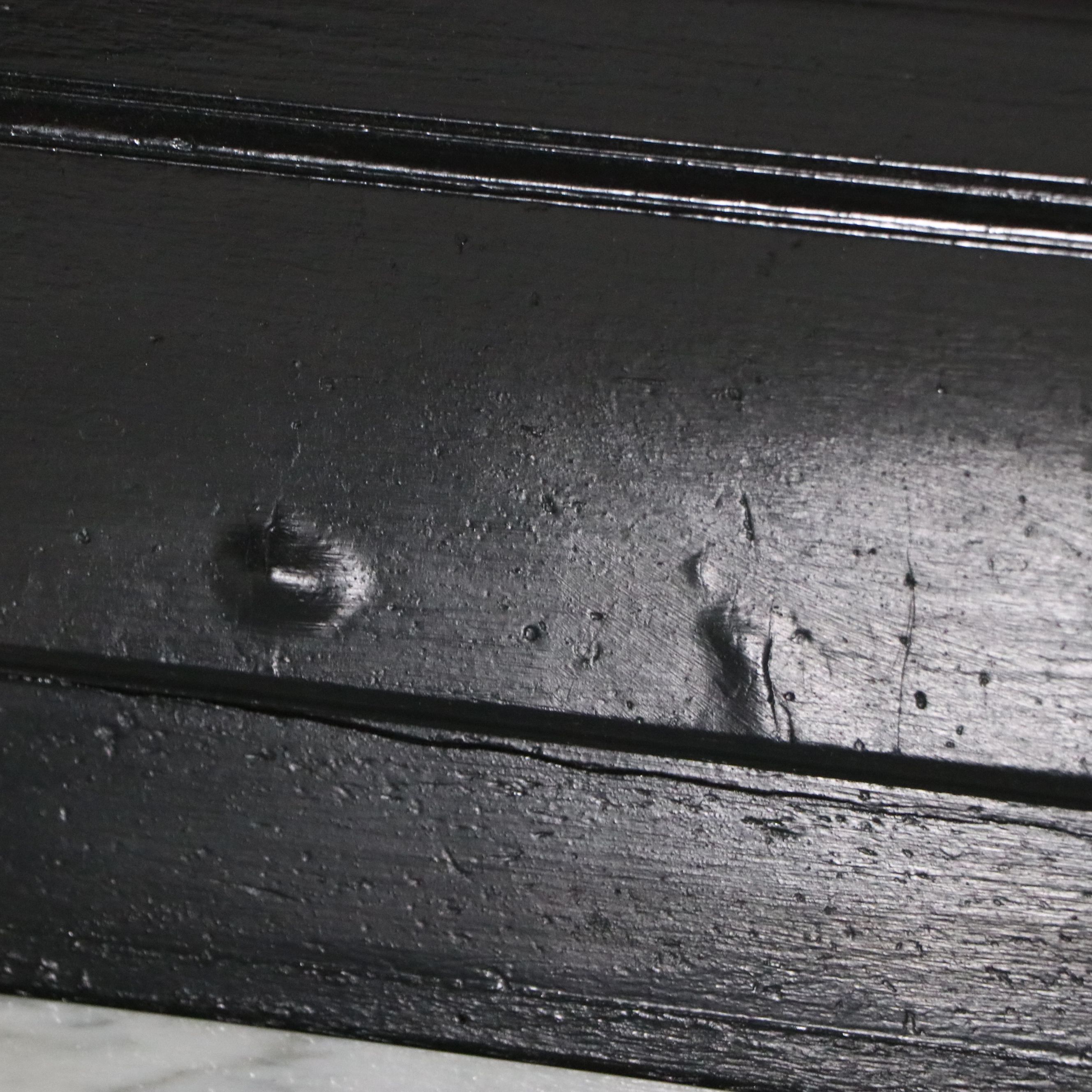 Victorian Renaissance Revival Painted Wood Marble Top Hall Tree | EBTH