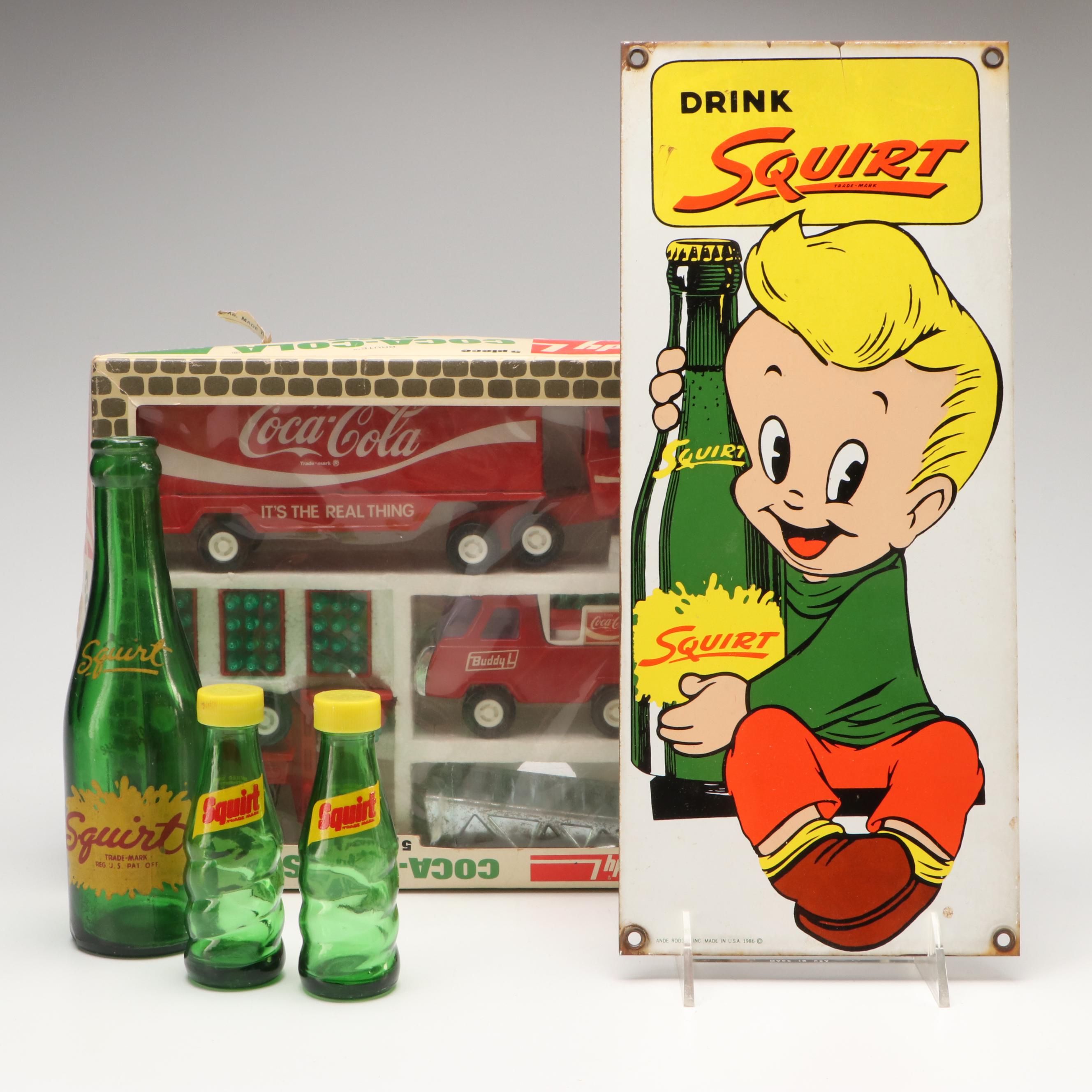 Buddy L Coca-Cola Delivery Trucks Set with Other Squirt Soda ...