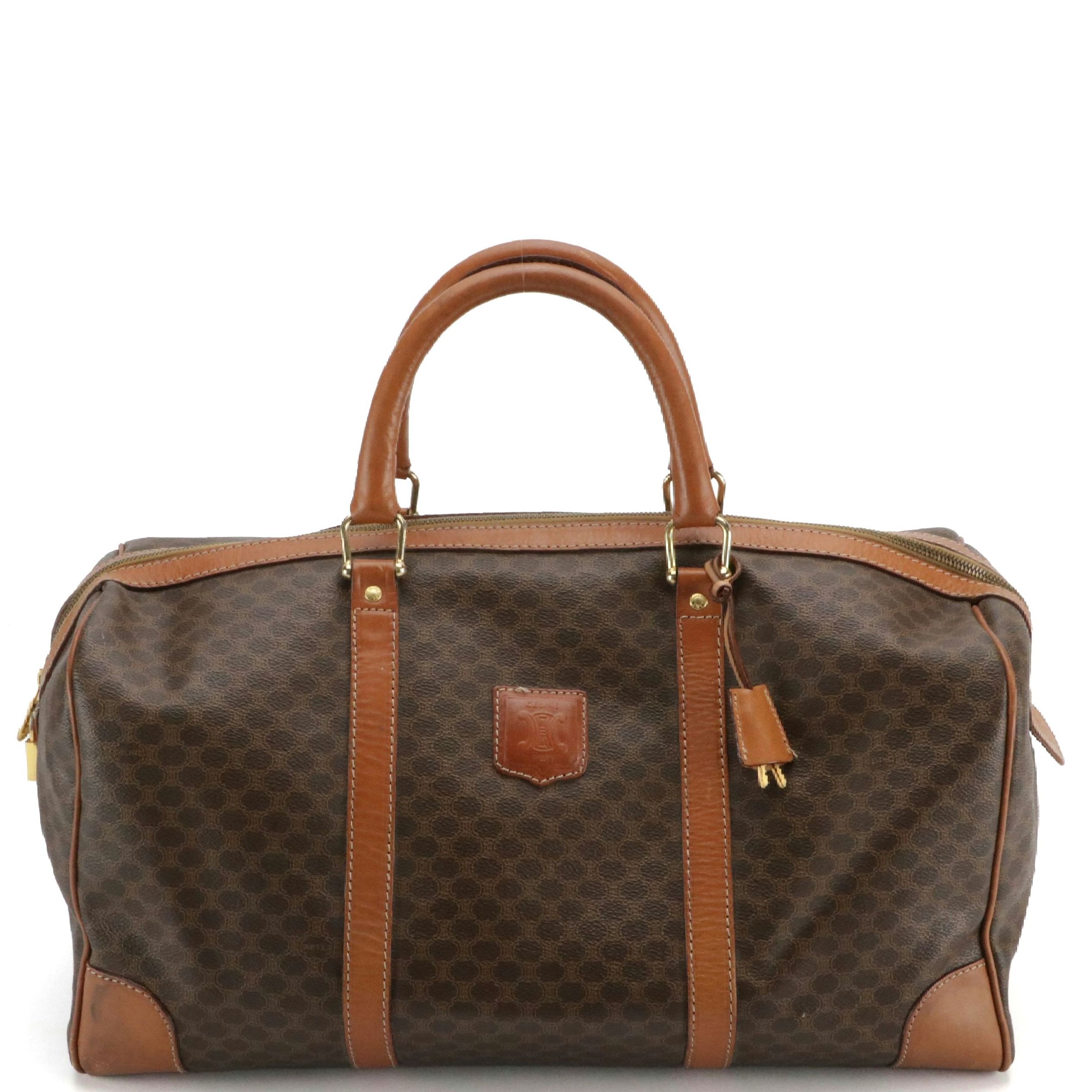 Celine Small Travel Duffle in Macadam Canvas and Leather | EBTH
