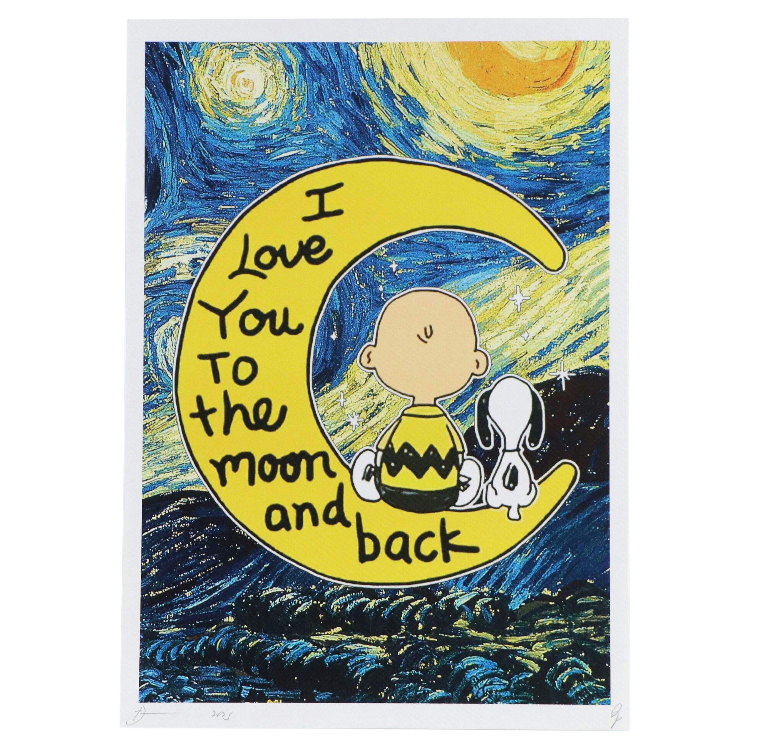 Death NYC Digital Print of Charlie Brown x Starry Night, 2023 | EBTH