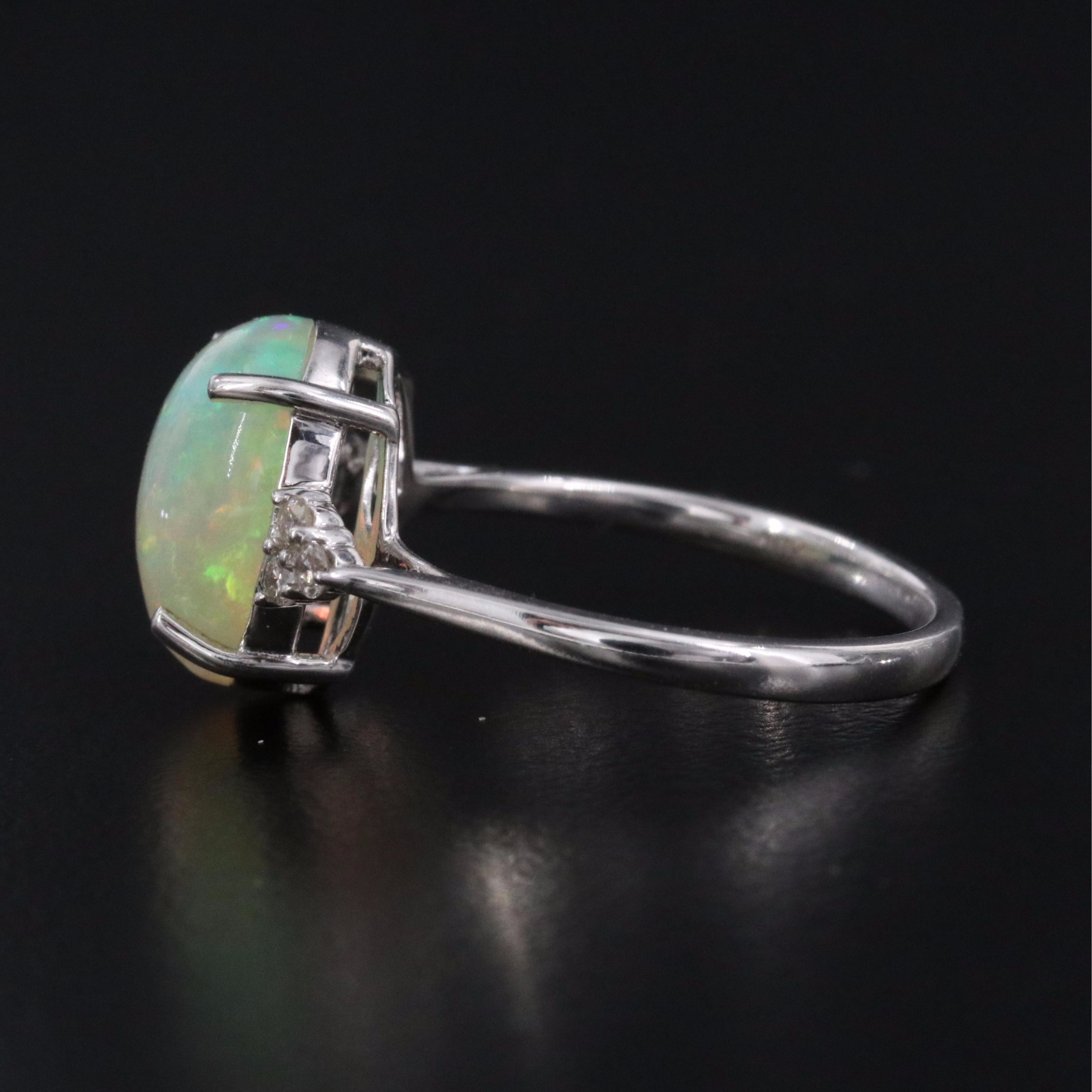 10K Opal and Diamond Ring | EBTH
