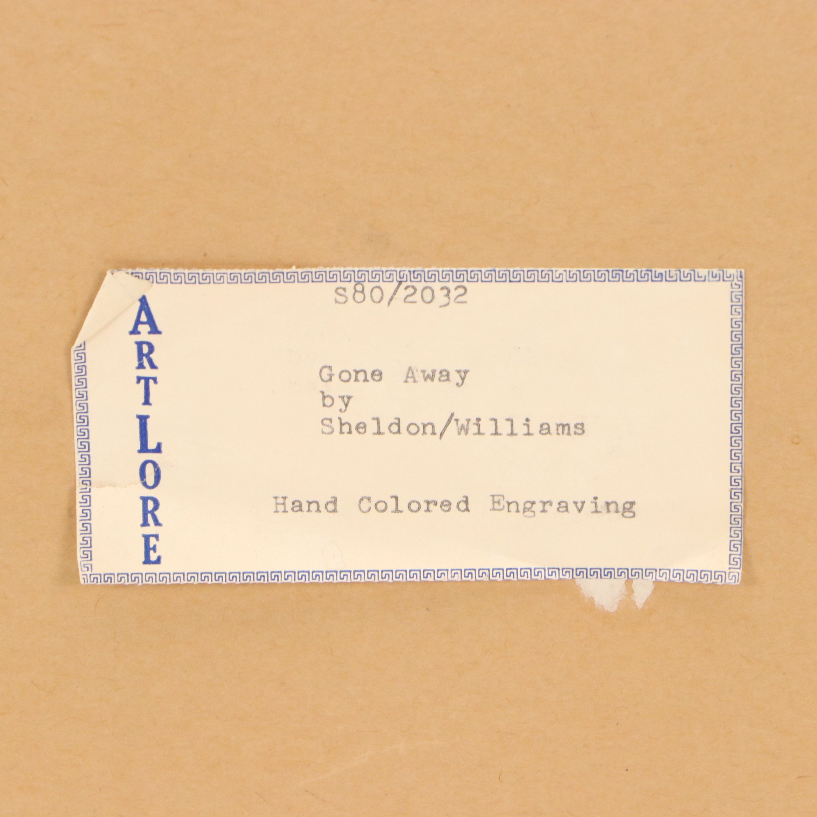 Hand-Colored Aquatint Etching After Inglis Sheldon-Williams "Gone Away ...