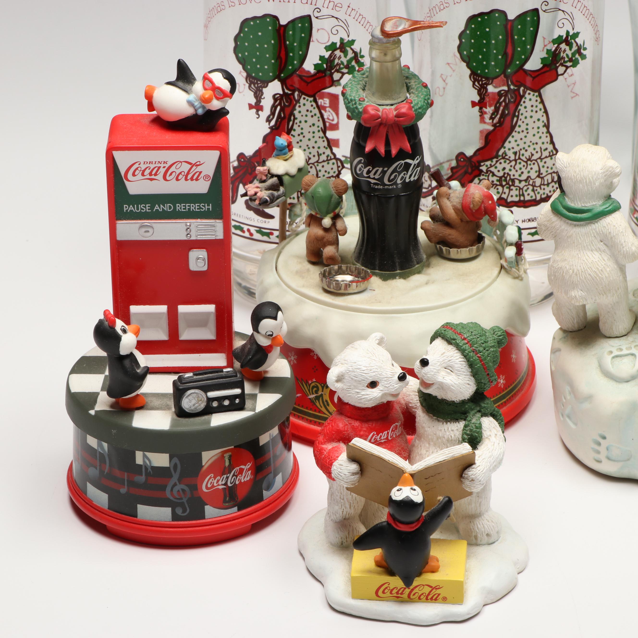 Coca-Cola Polar Bear Snowglobe, Drinking Glasses and More Memorabilia ...