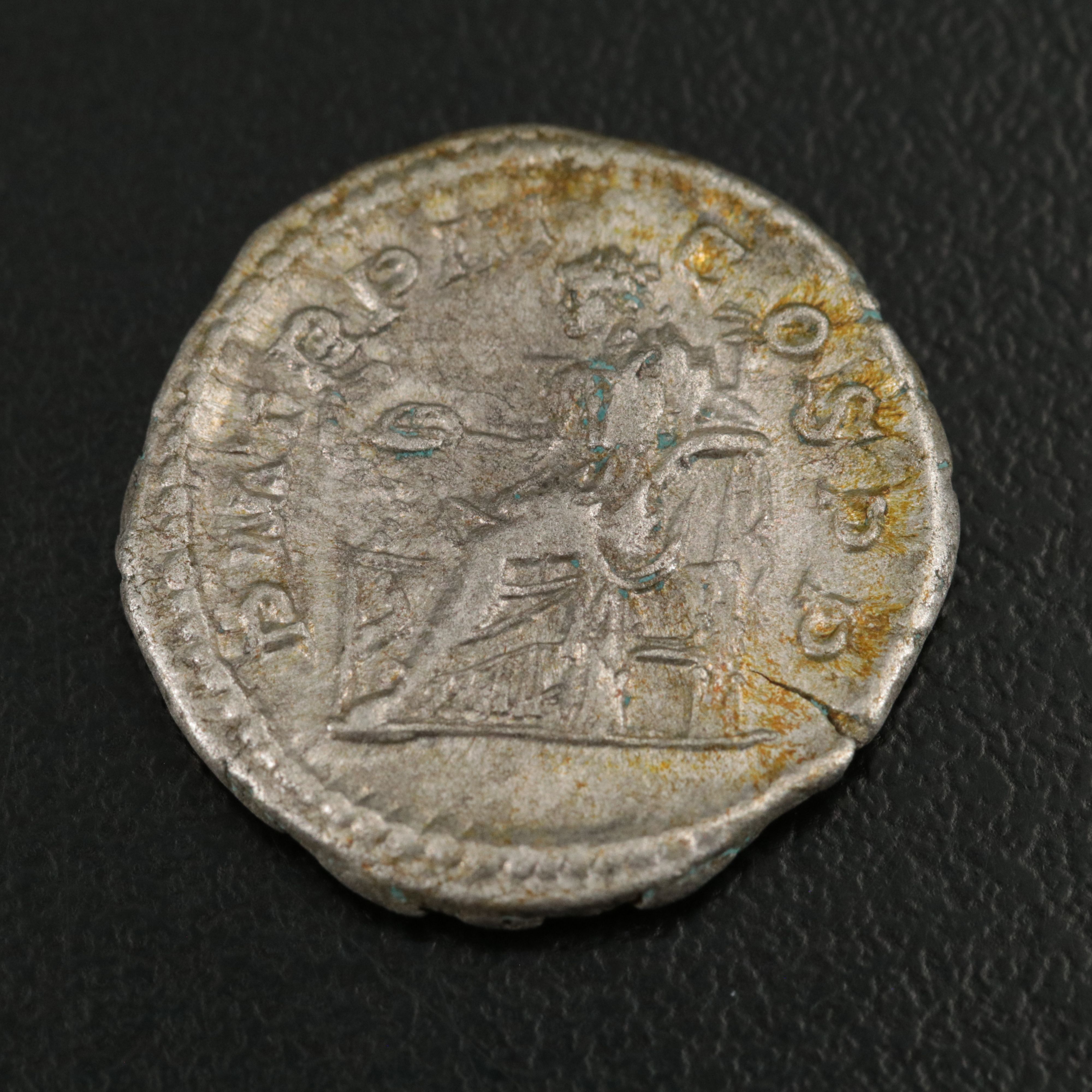 Ancient Roman Imperial AR Denarius Coin of Severus Alexander, ca. 224 A ...