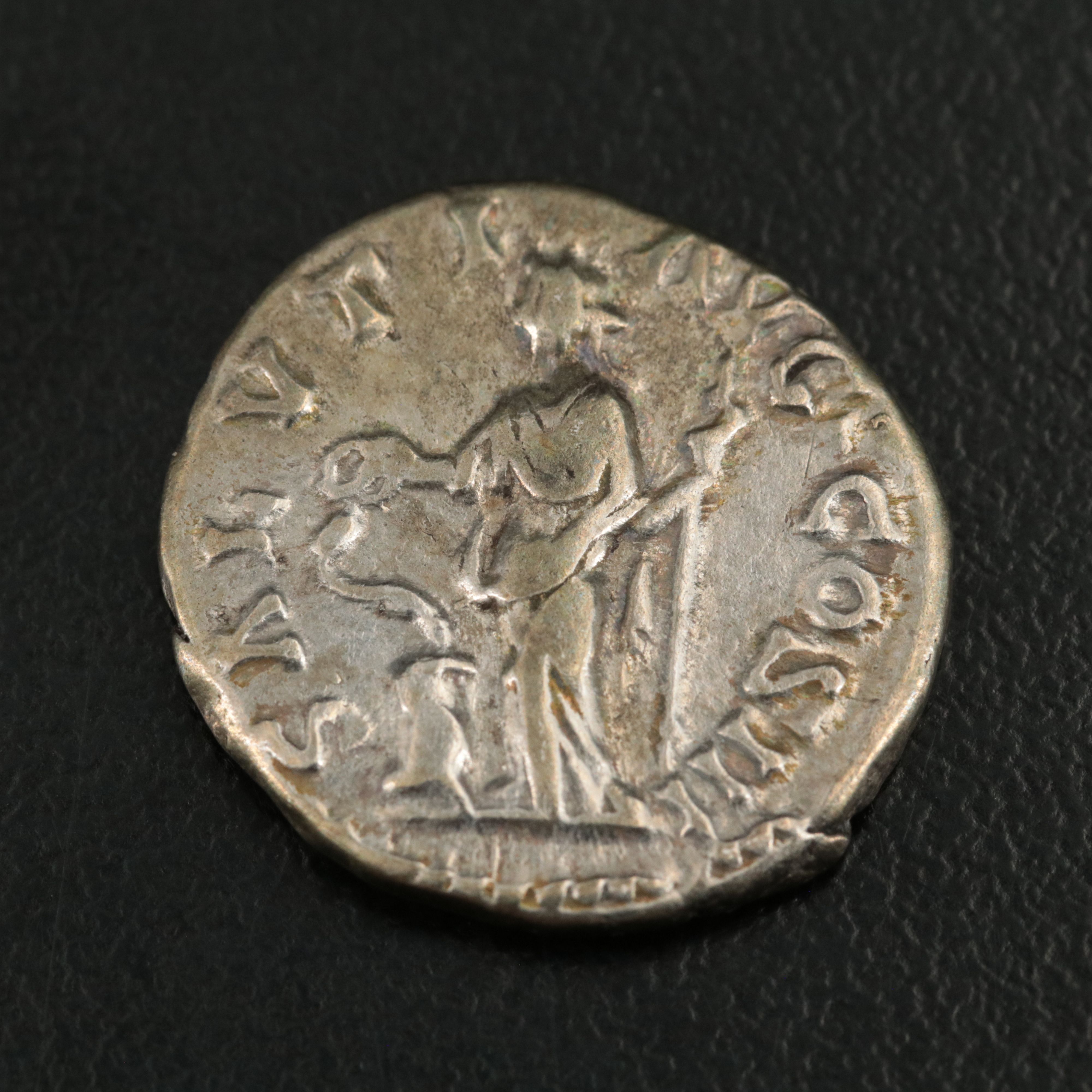 Ancient Roman Imperial AR Denarius Coin of Marcus Aurelius, ca. 168 A.D ...