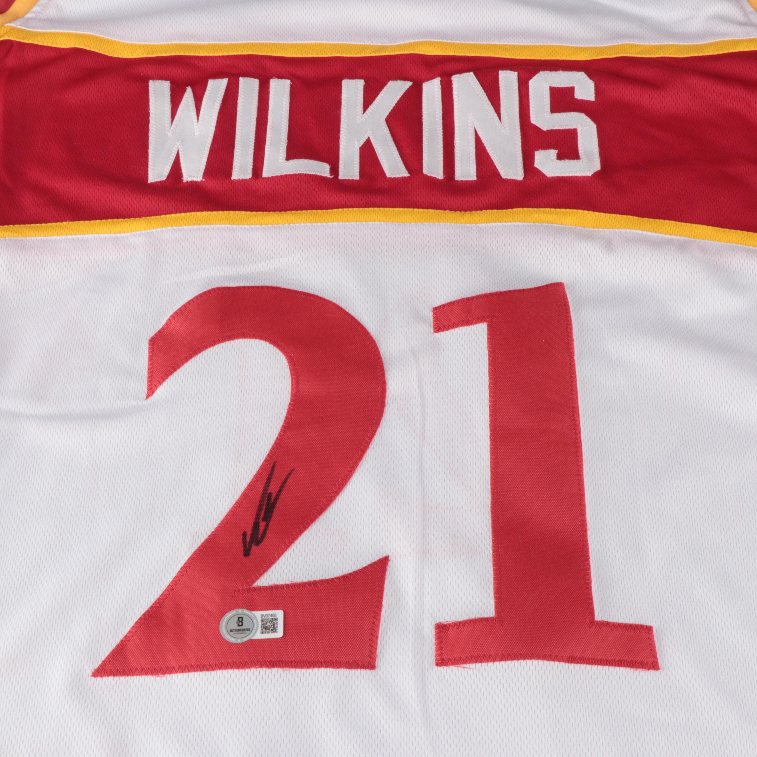 Dominique Wilkins Signed Atlanta Hawks Basketball Jersey, Beckett | EBTH