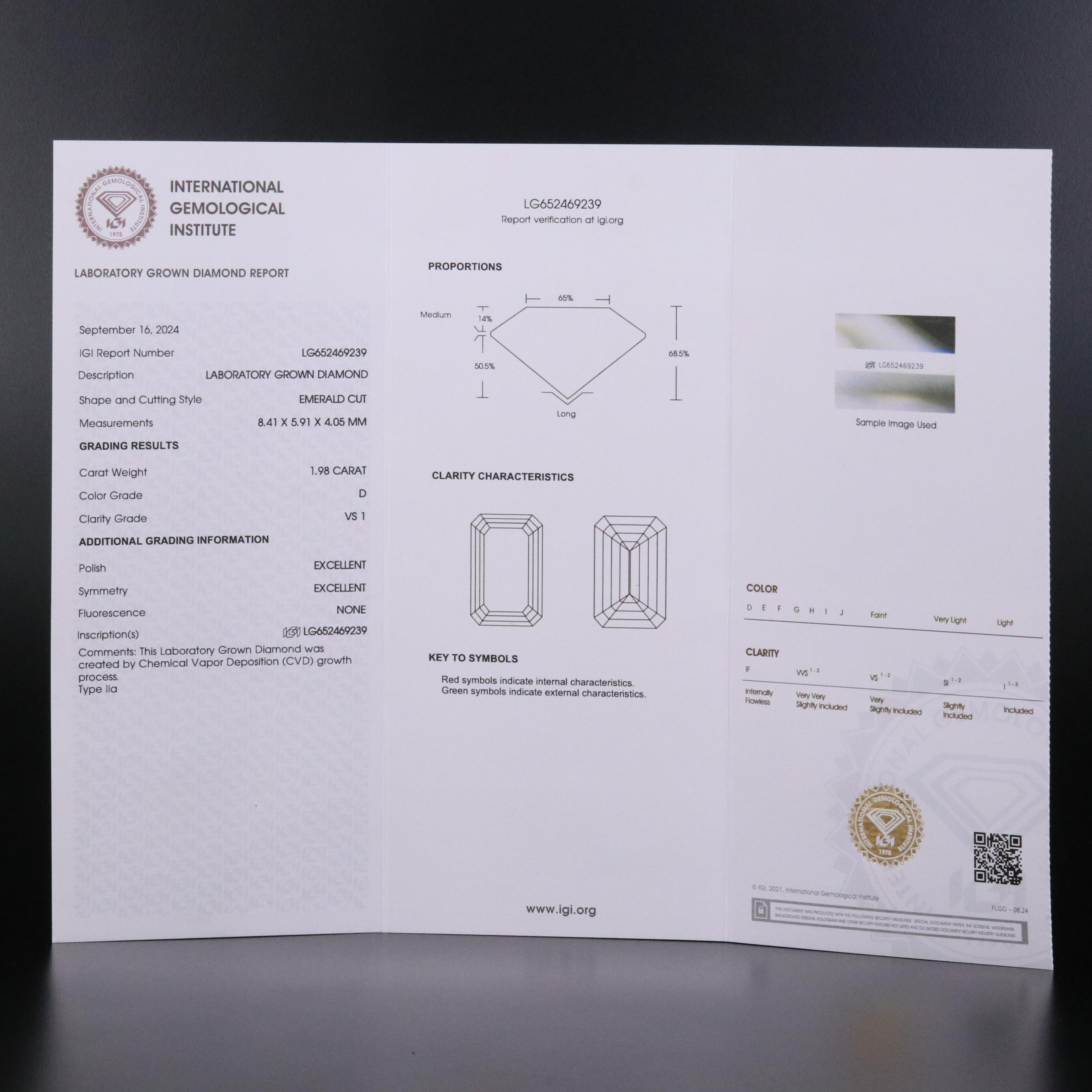 18K 1.98 CTW Lab Grown Diamond Ring with IGI Report | EBTH