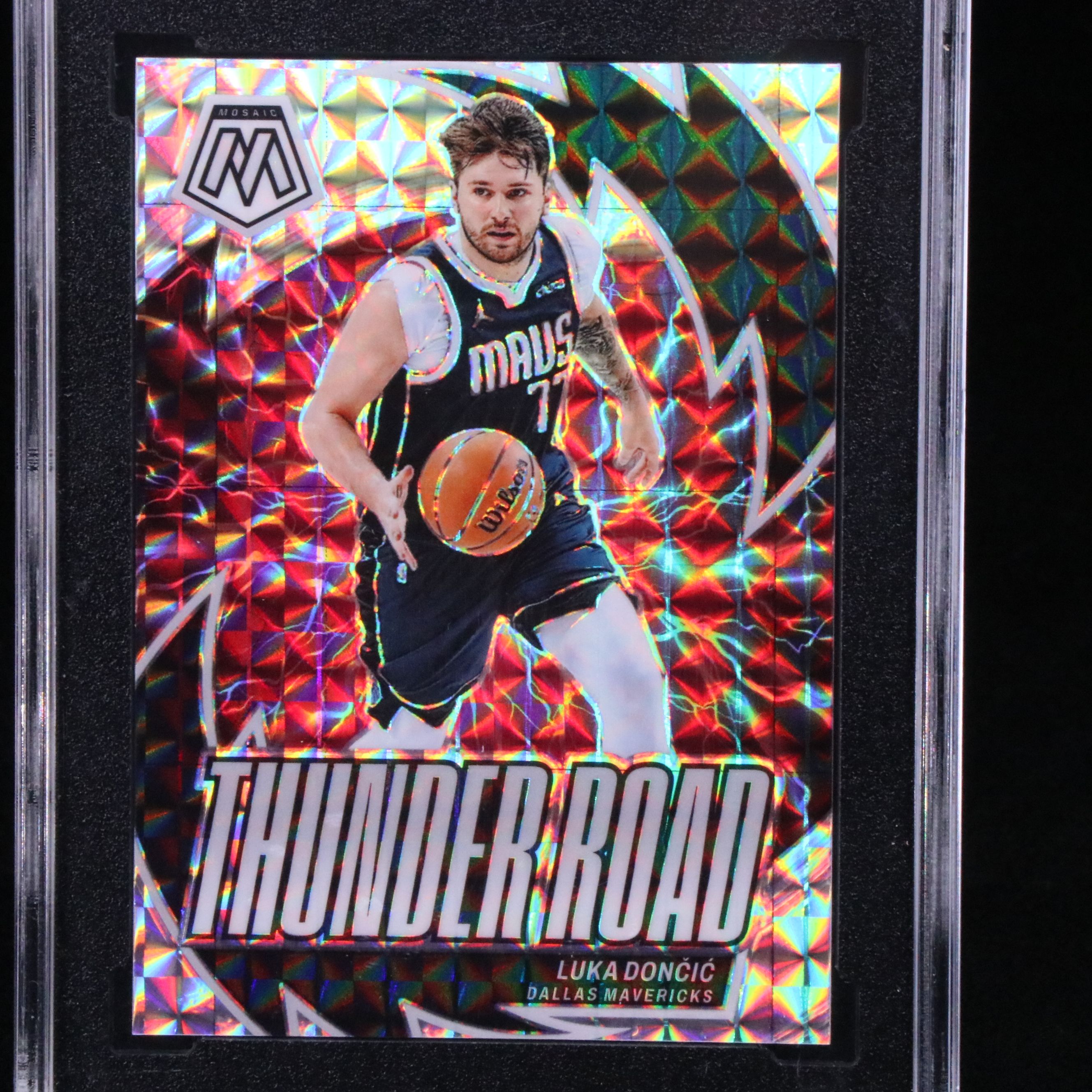 2023-24 Mosaic Luka Doncic Thunder Road Prizm Basketball Card Graded ...