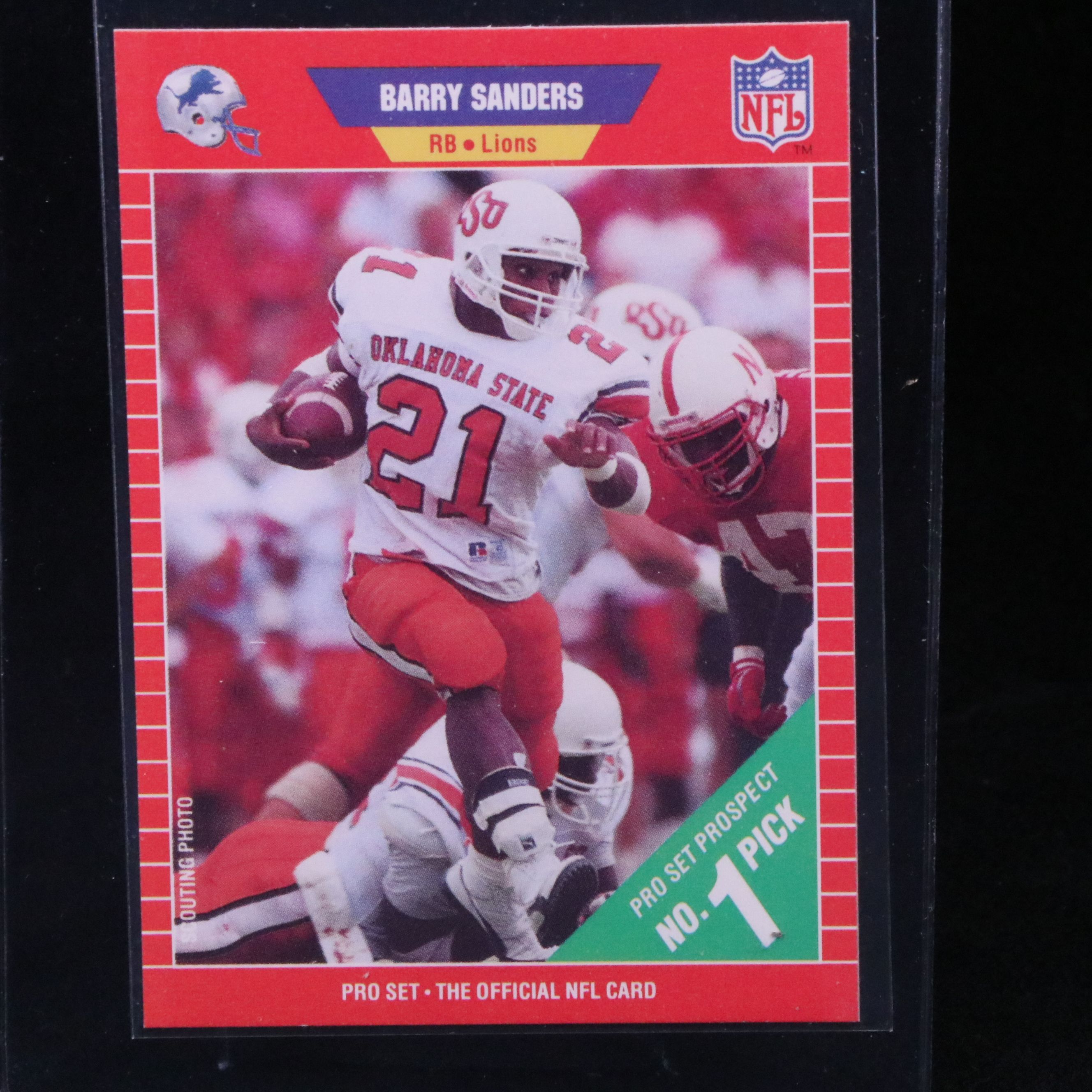 1989 NFL Pro Set Barry Sanders Detroit Lions Rookie Football Card | EBTH