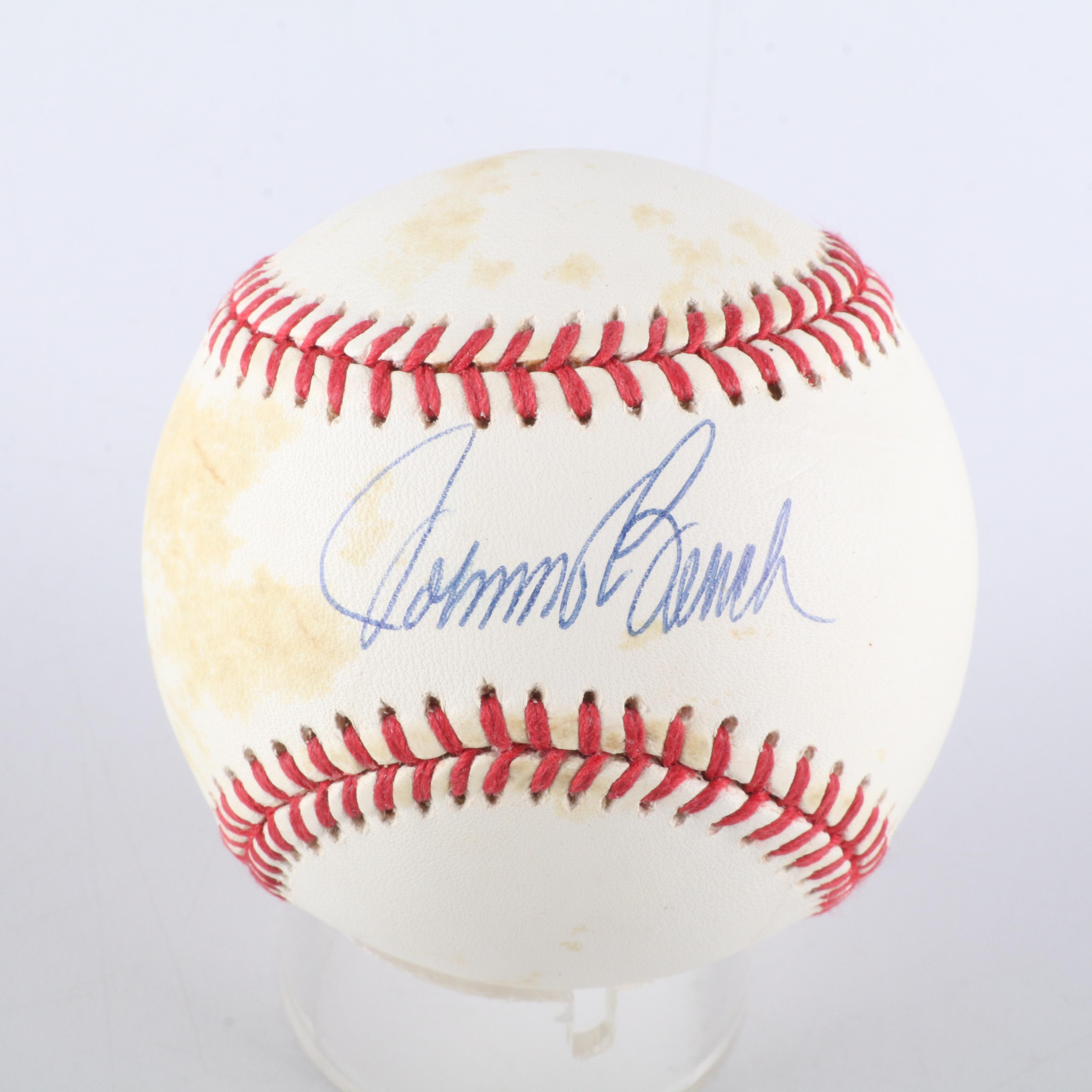 Johnny Bench Signed Rawlings Official National League Baseball with ...