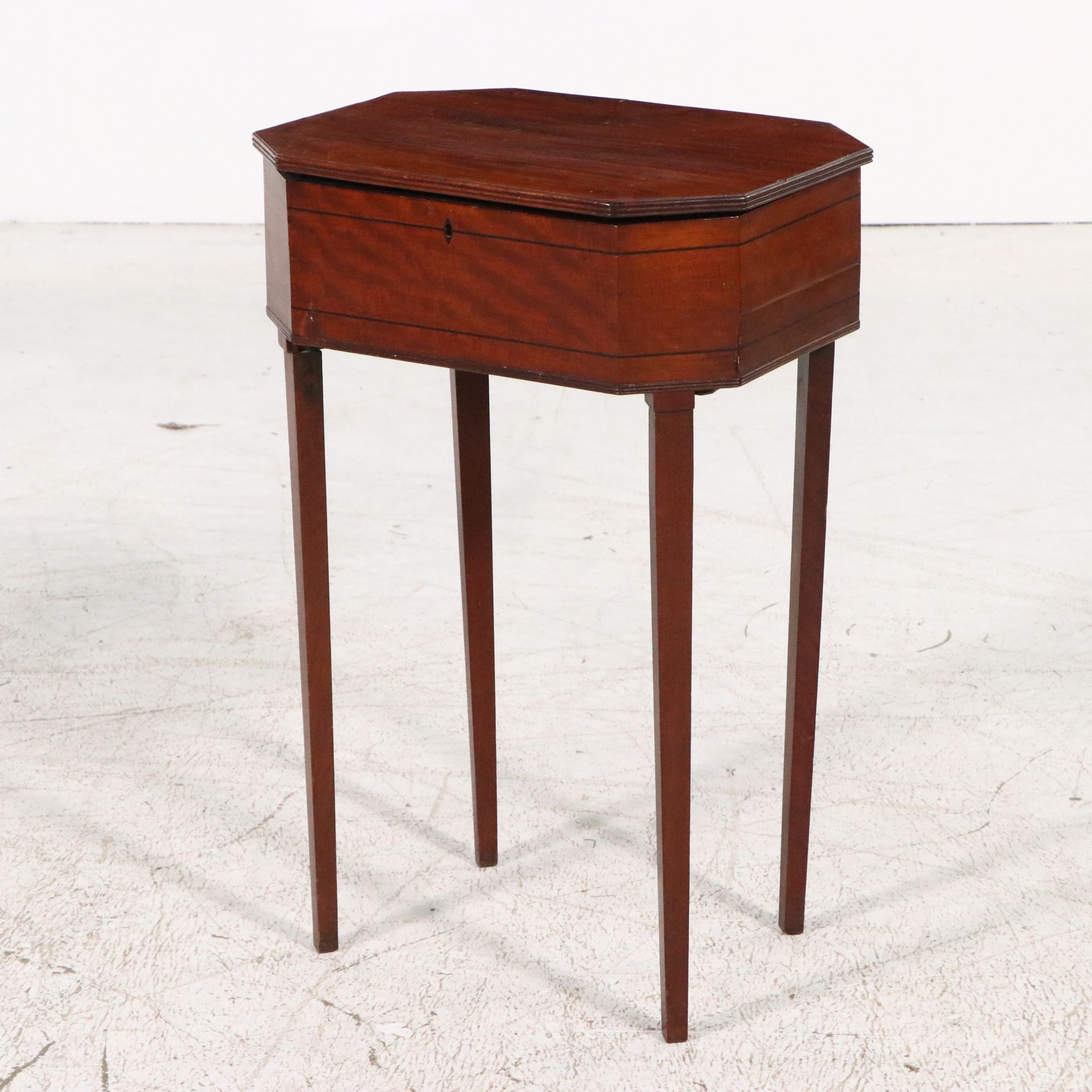 Georgian Mahogany Reading or Work Table with Mid-Century Valet Stand | EBTH