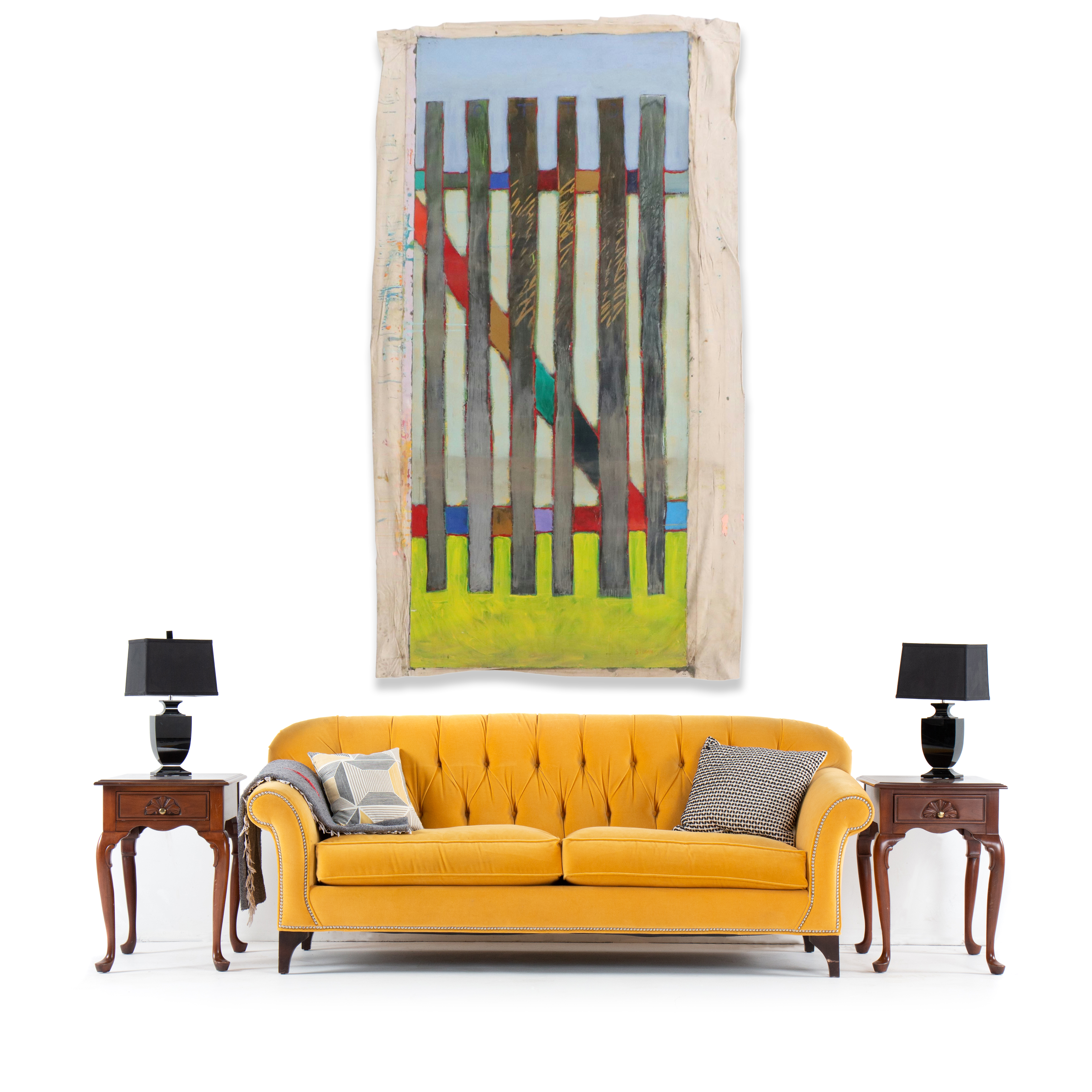 Howard Storm Monumental Acrylic Painting of Fence Gate, Late 20th ...