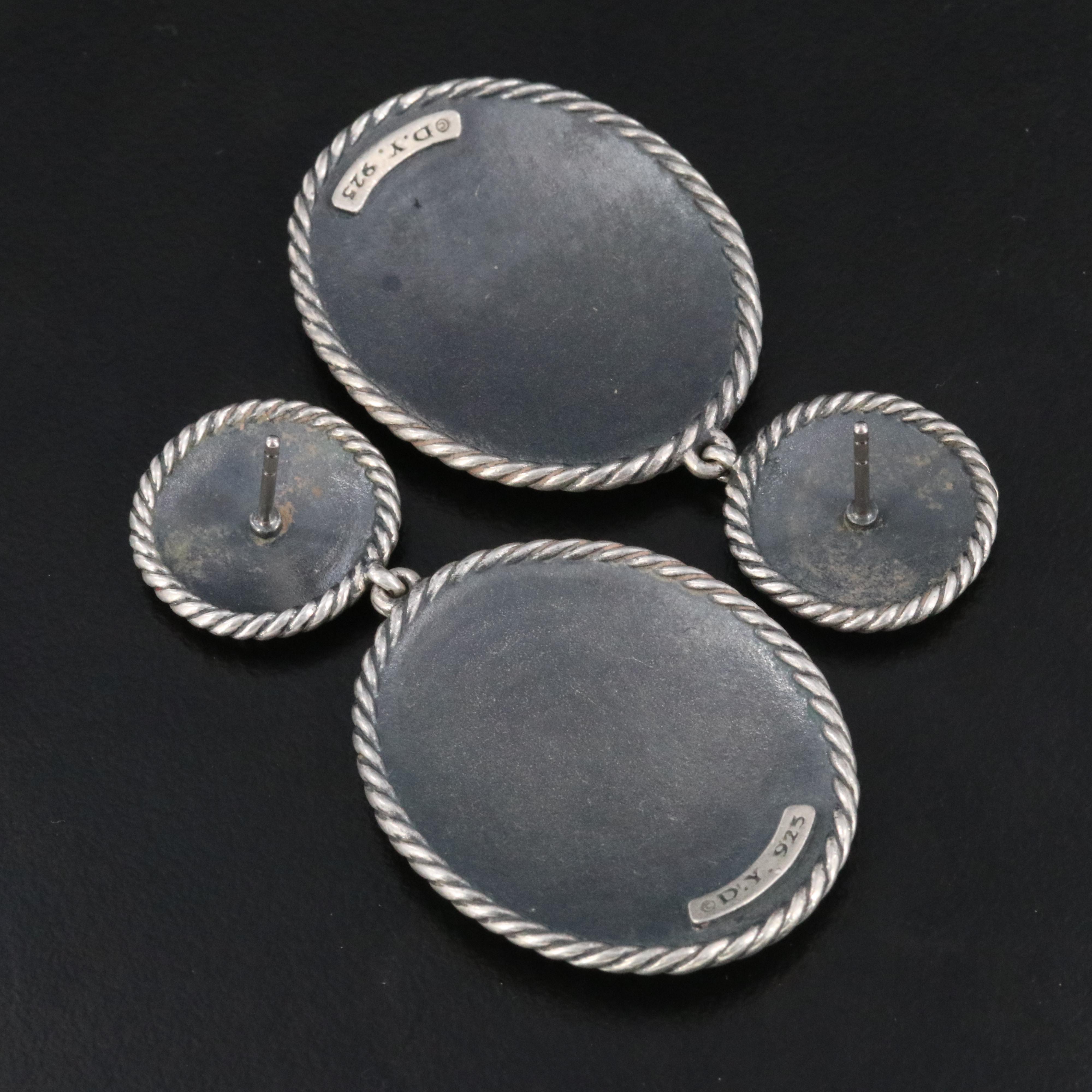 David Yurman Sterling Cable Coil Drop Earrings | EBTH