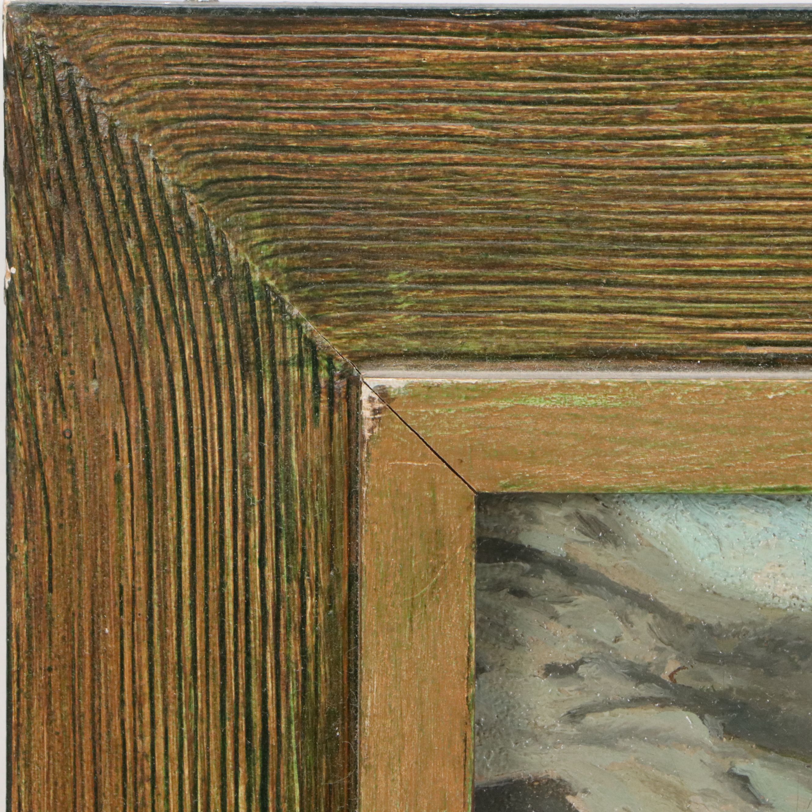 James Longacre Wood Seascape Oil Painting, Circa 1920 | EBTH