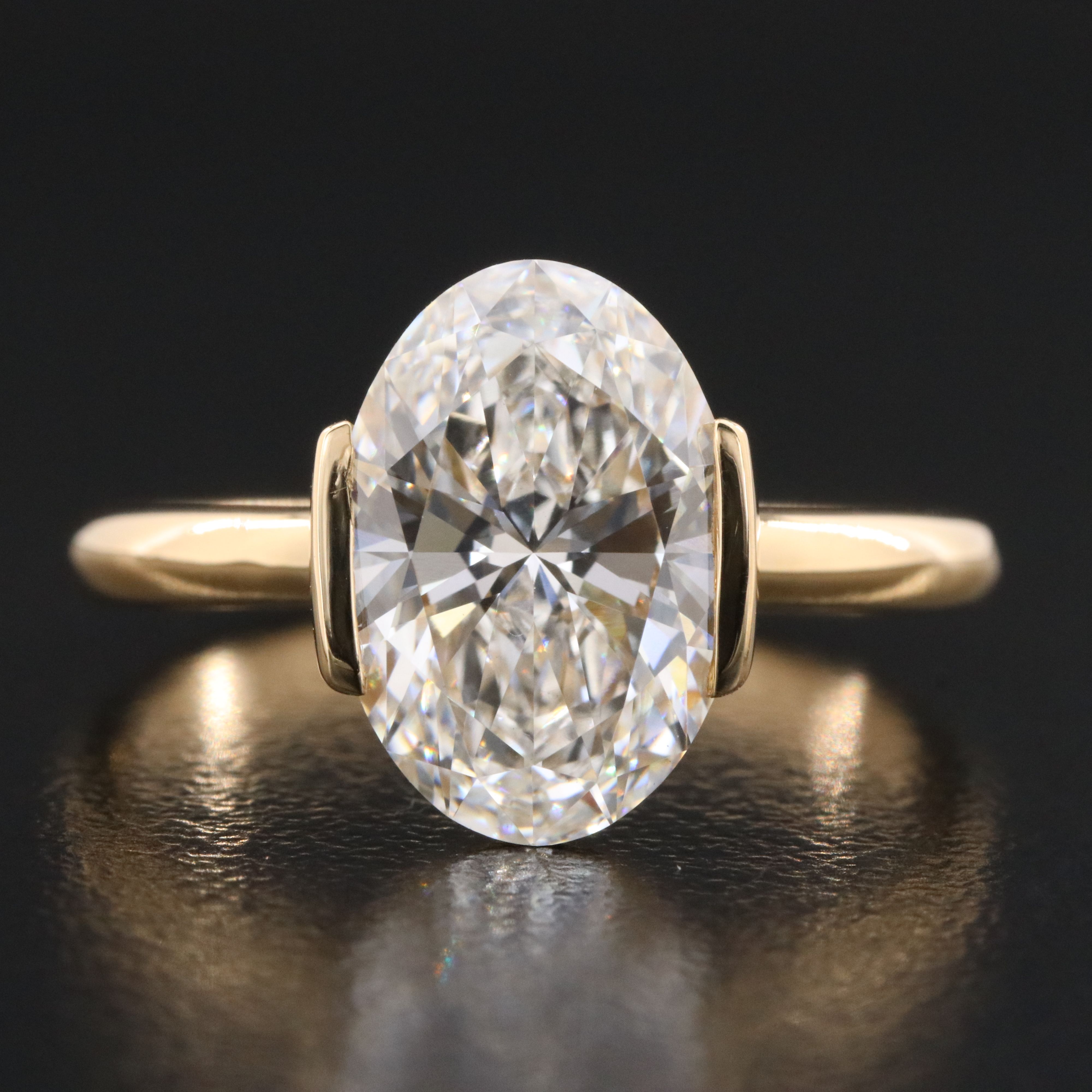 18K 2.92 CT Lab Grown Diamond Solitaire Ring with IGI Report | EBTH