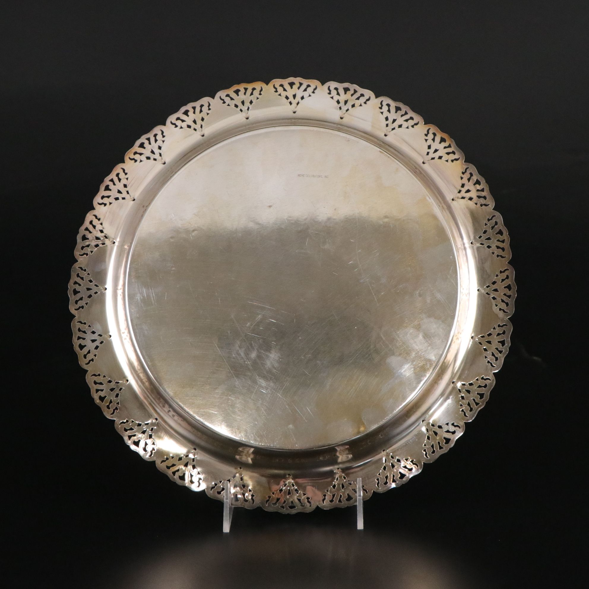 Godinger Silver Plate Peacock Trivet, Weighted Sterling Shakers and ...