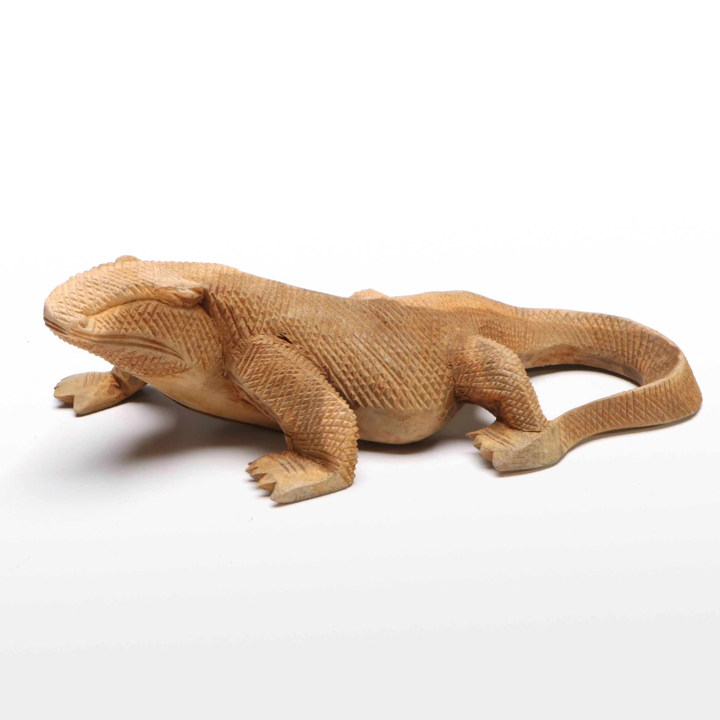 Hand-Carved Wooden Monitor Lizard | EBTH