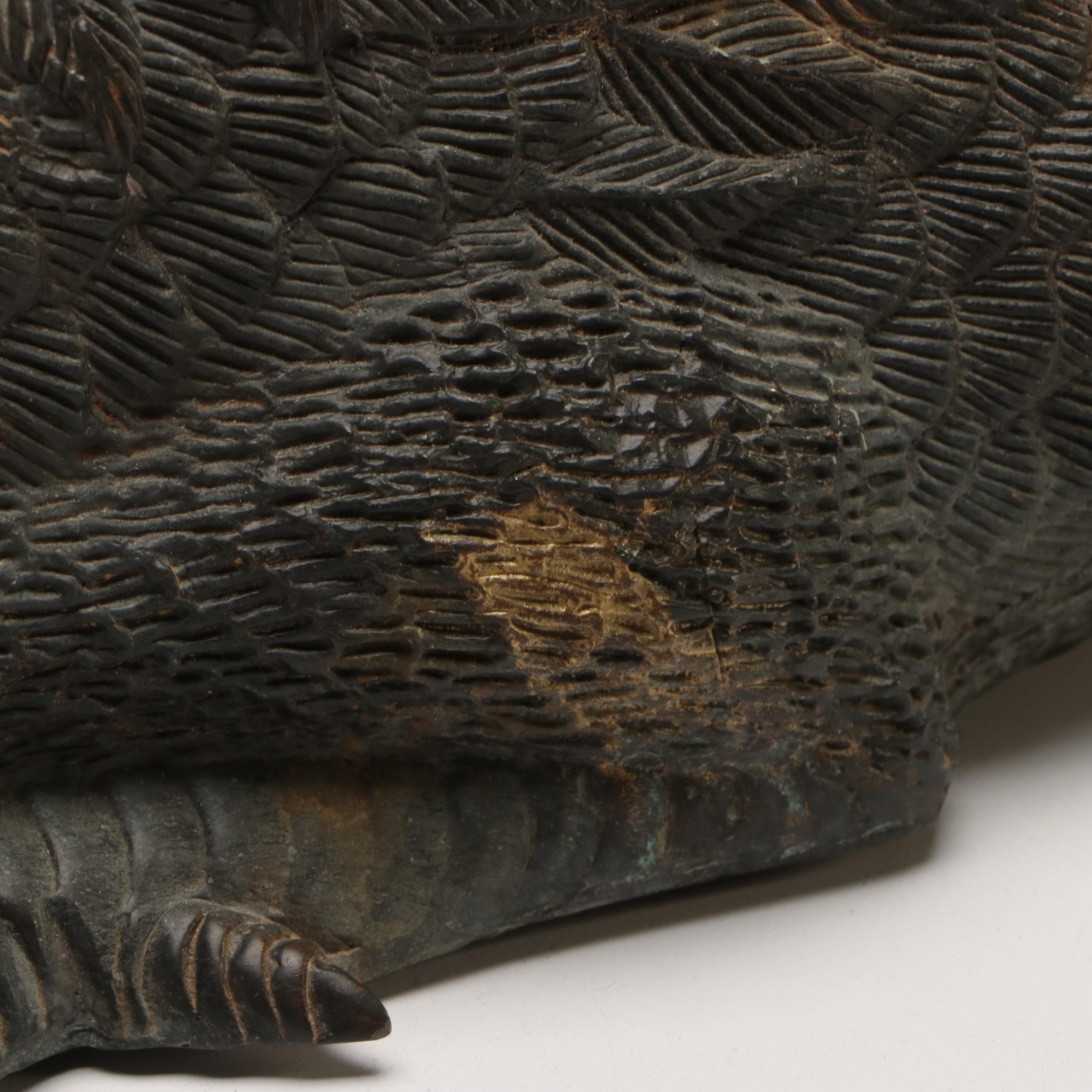 Patinated Bronze Sitting Duck | EBTH