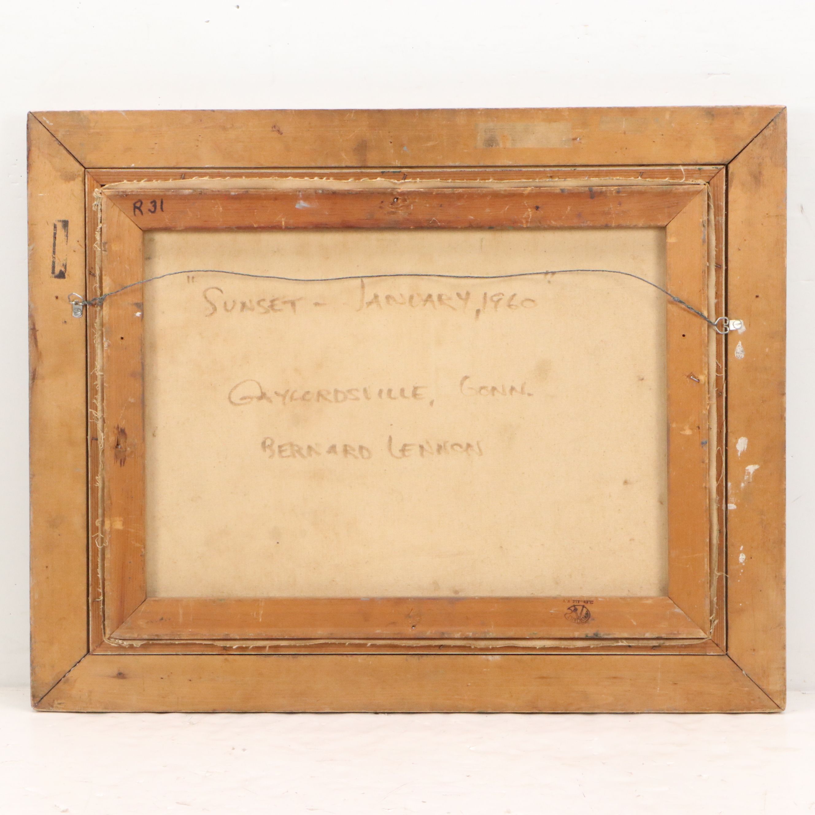 Bernard Lennon Oil Painting "Sunset - January," 1960 | EBTH