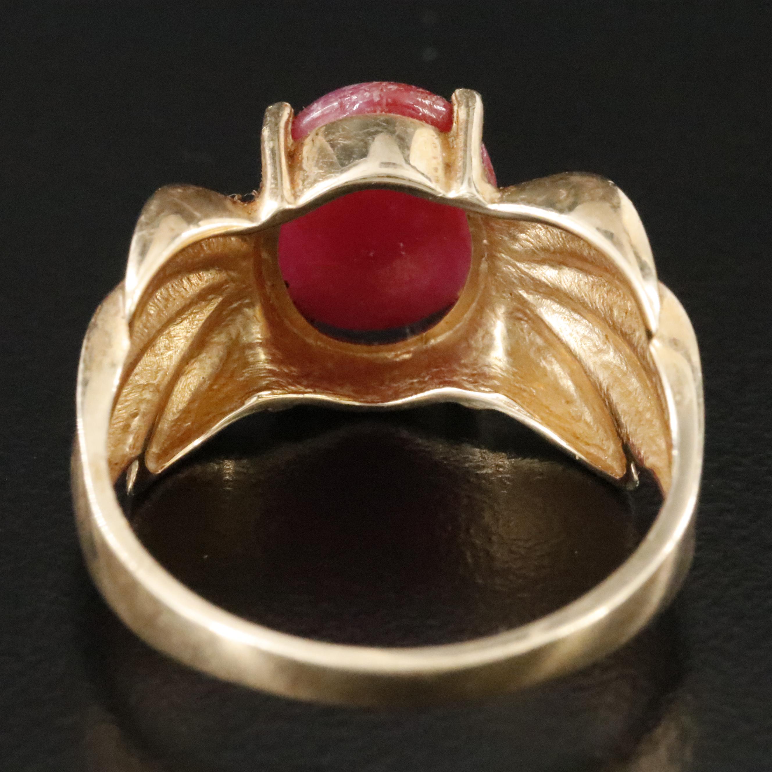 Vintage 10K 4.80 CT Ruby Ring | EBTH