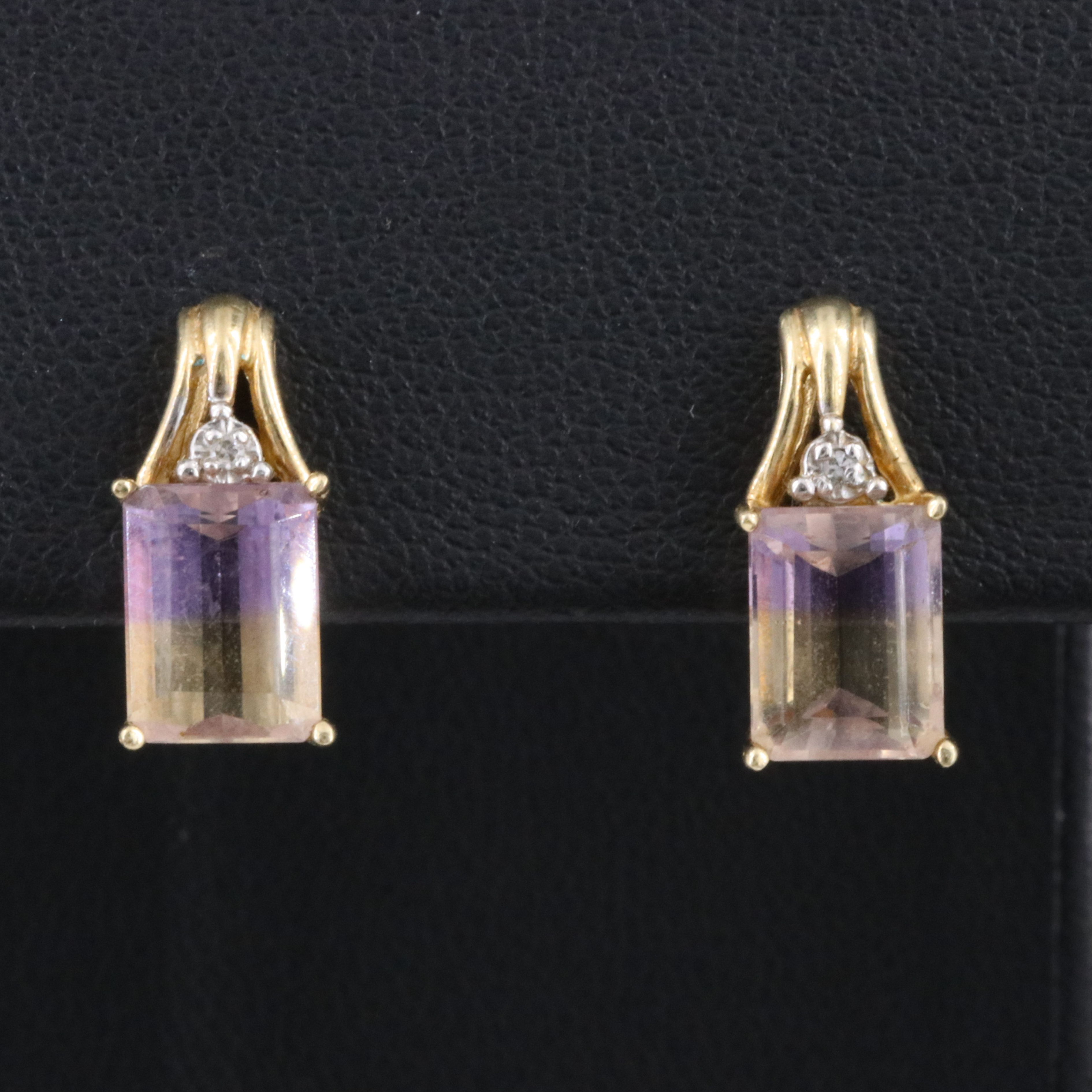 10K Ametrine and Diamond Earrings | EBTH