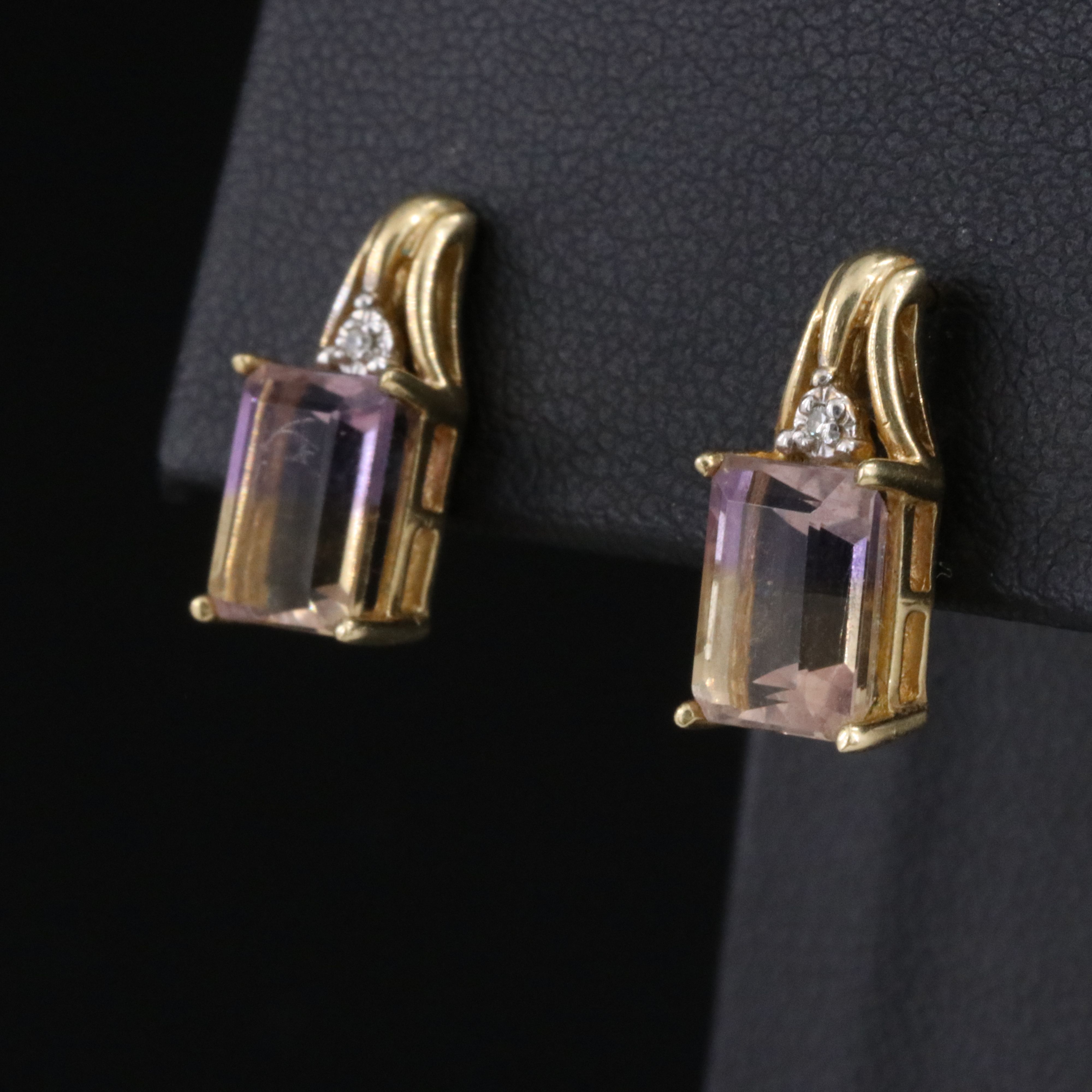 10K Ametrine and Diamond Earrings | EBTH