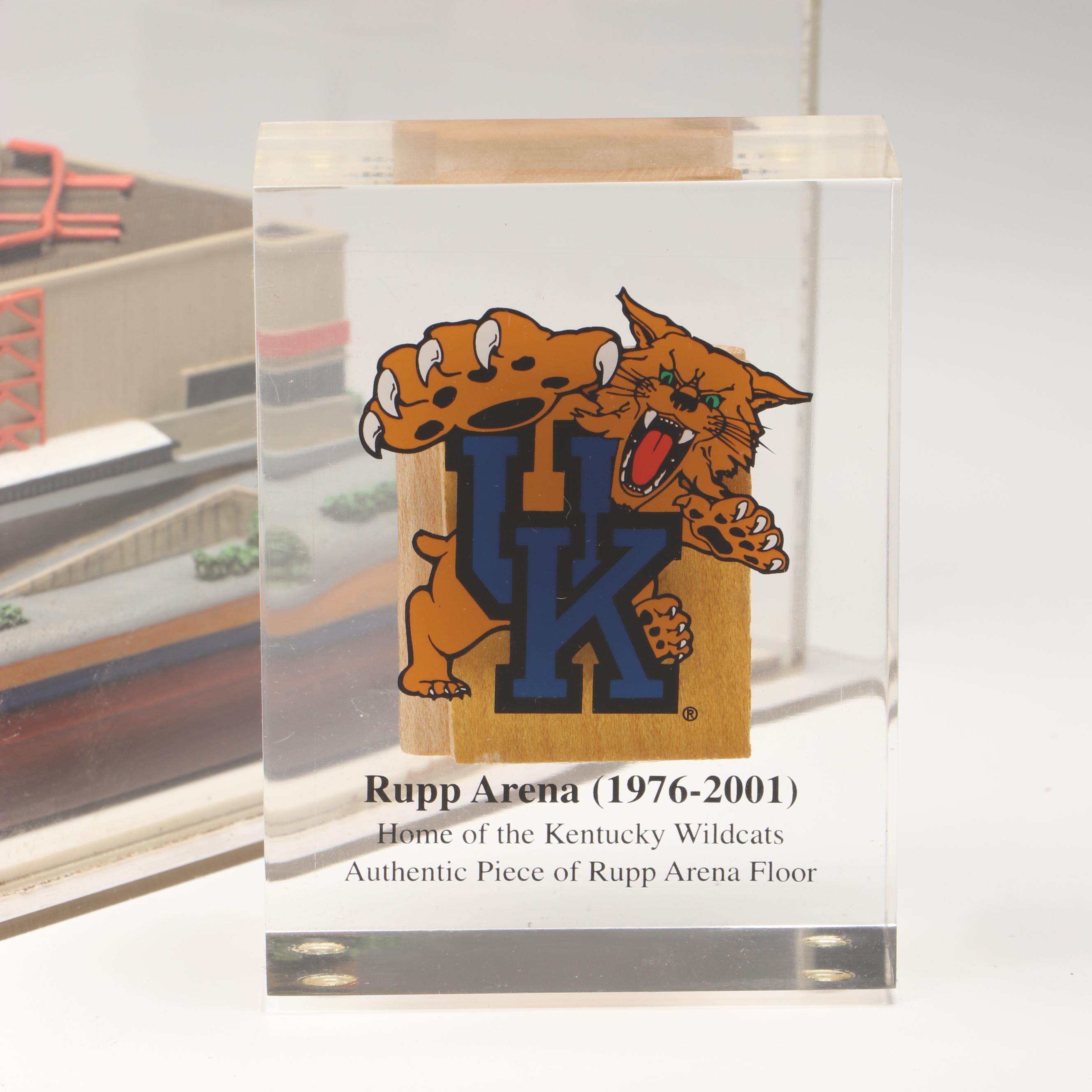 University of Kentucky Rupp Arena Floor Keepsake and Arena Scale Model ...