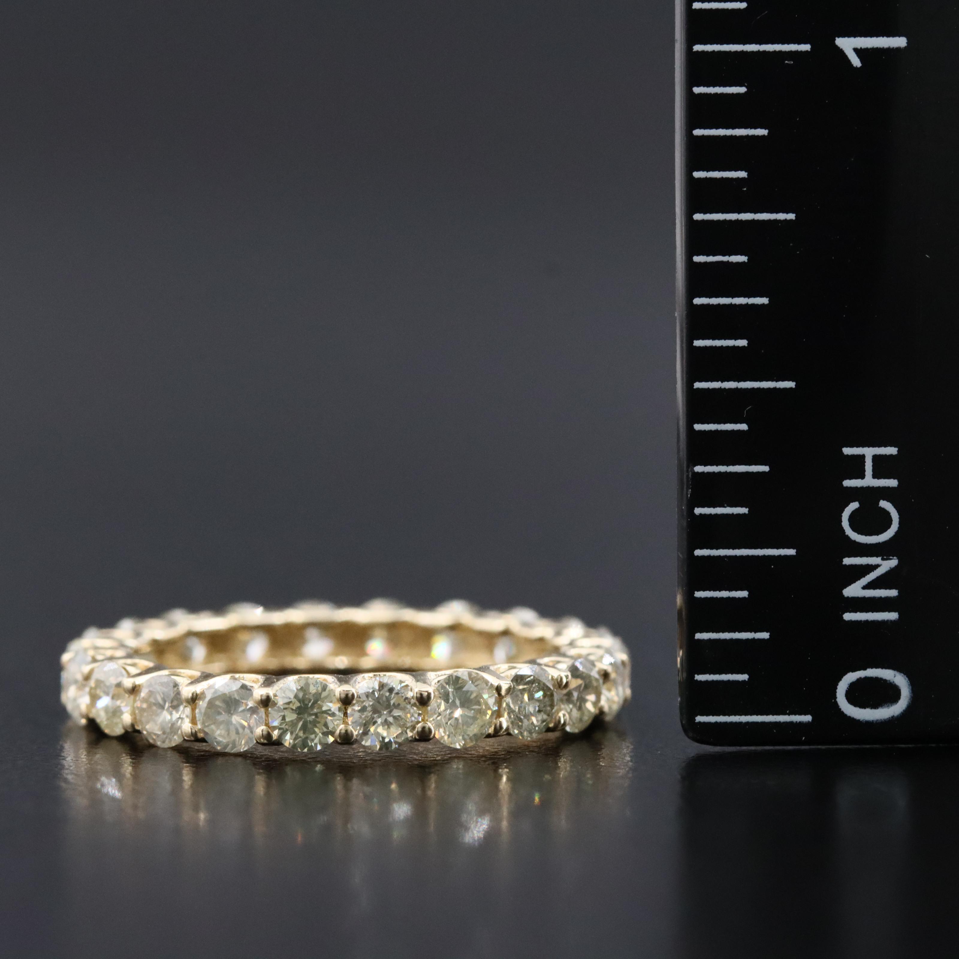 14K 2.08 CTW Fancy Color Diamond Eternity Band with IGI Jewelry Report ...